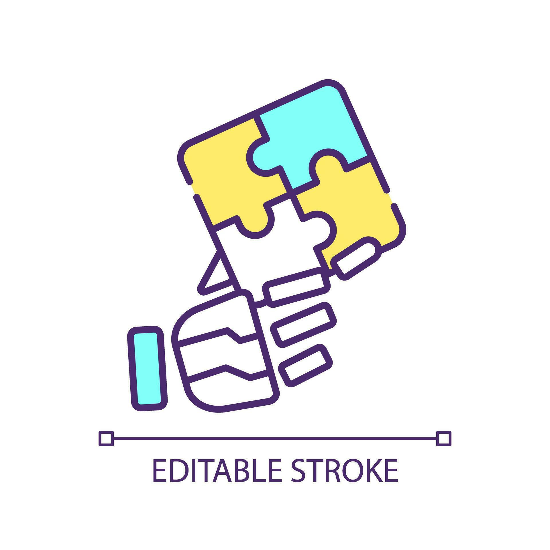 2d Simple Editable Stateful Icon Representing Cognitive Computing