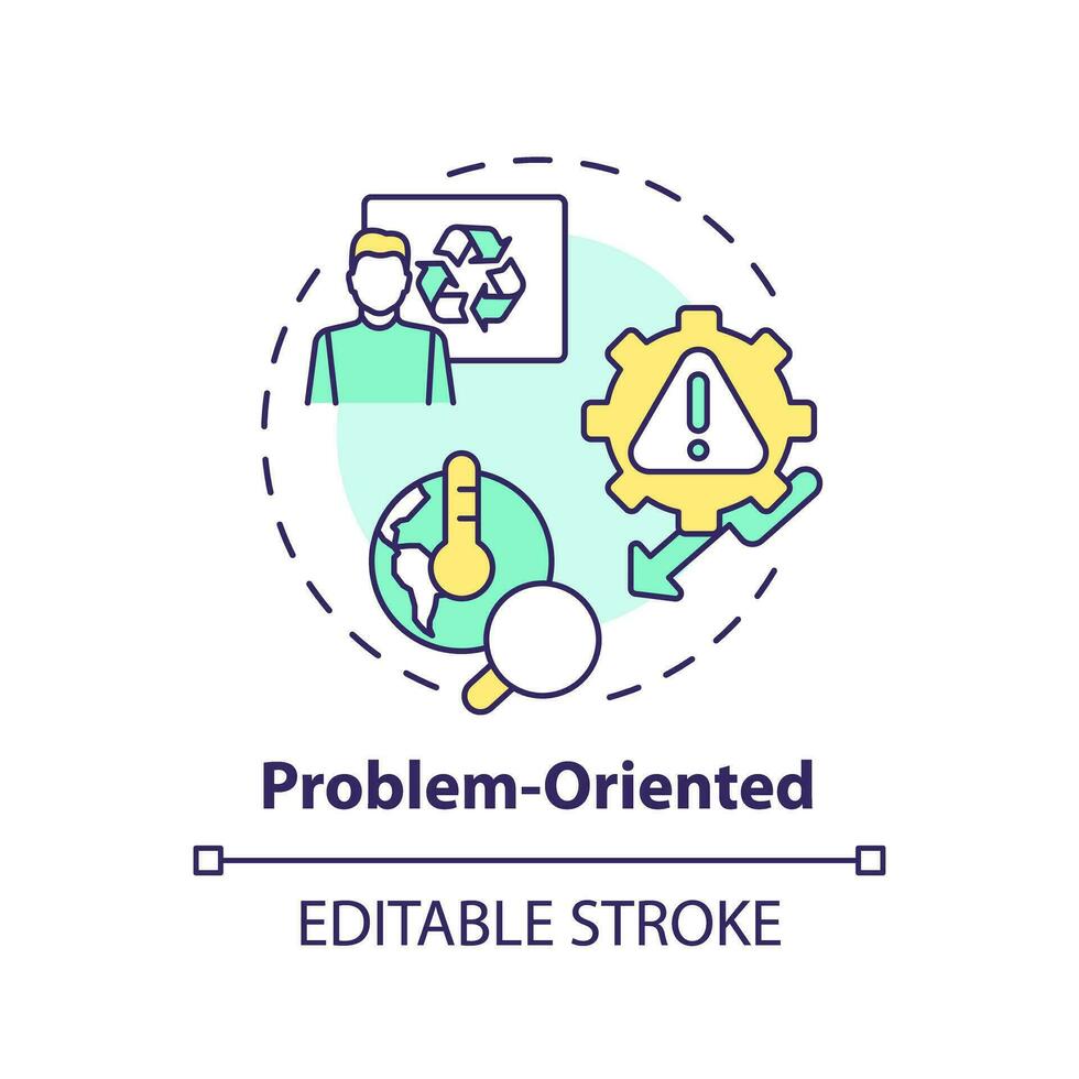2d Editable Multicolor Problem Oriented Icon Simple Isolated Vector