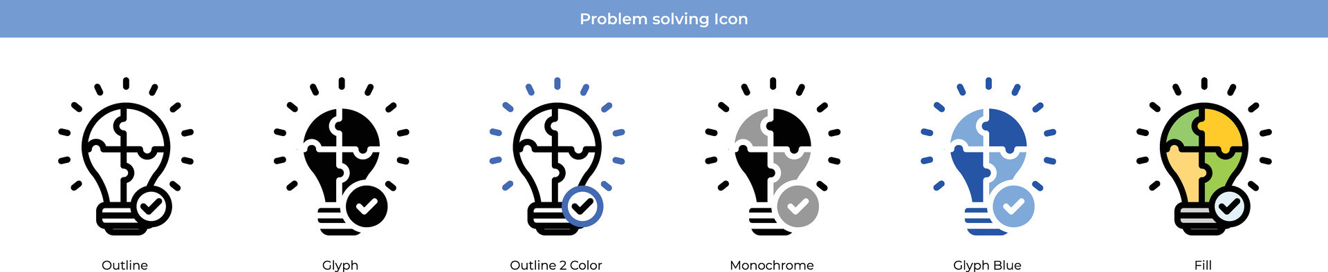 Problem solving Icon Set 36587478 Vector Art at Vecteezy