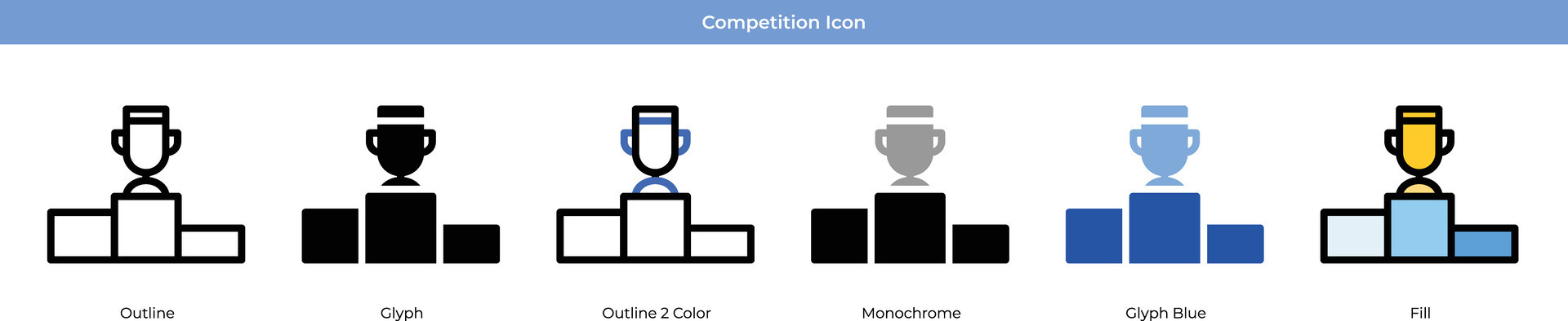 Competition Icon Set 36587506 Vector Art at Vecteezy