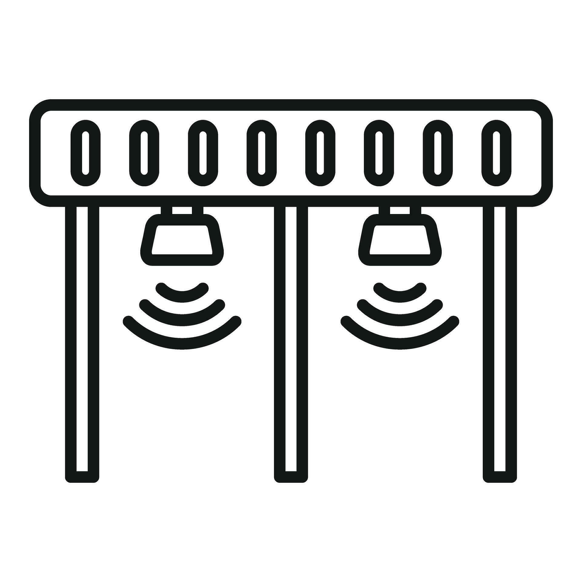 Control Safeguard Icon Outline Vector Road Sensor 36589089 Vector Art