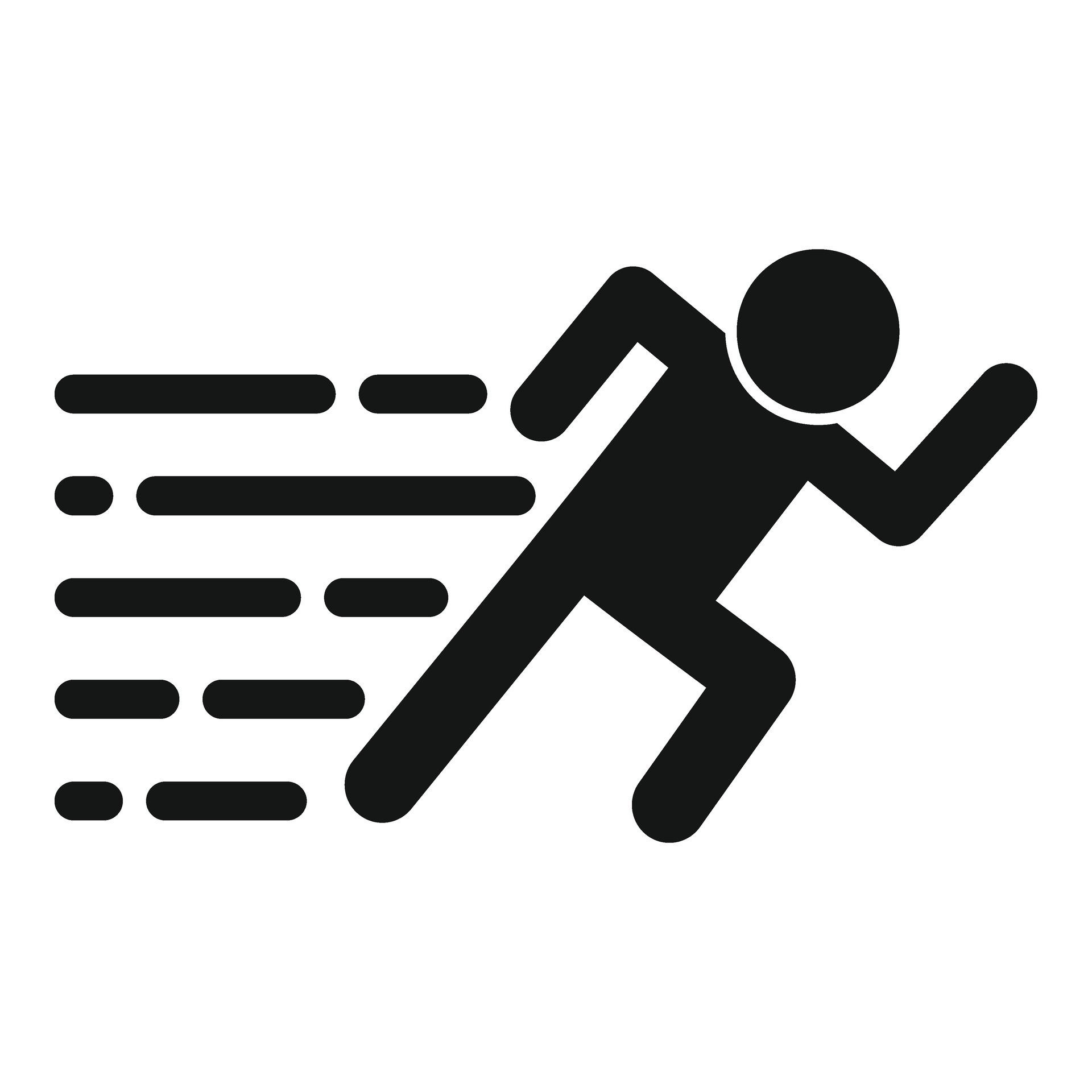 Fast man run icon simple vector. Velocity character 36590004 Vector Art ...