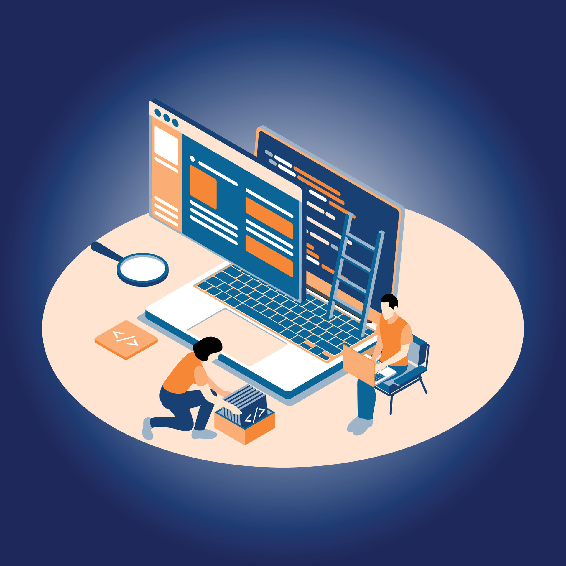 Creating custom design website 36590228 Vector Art at Vecteezy