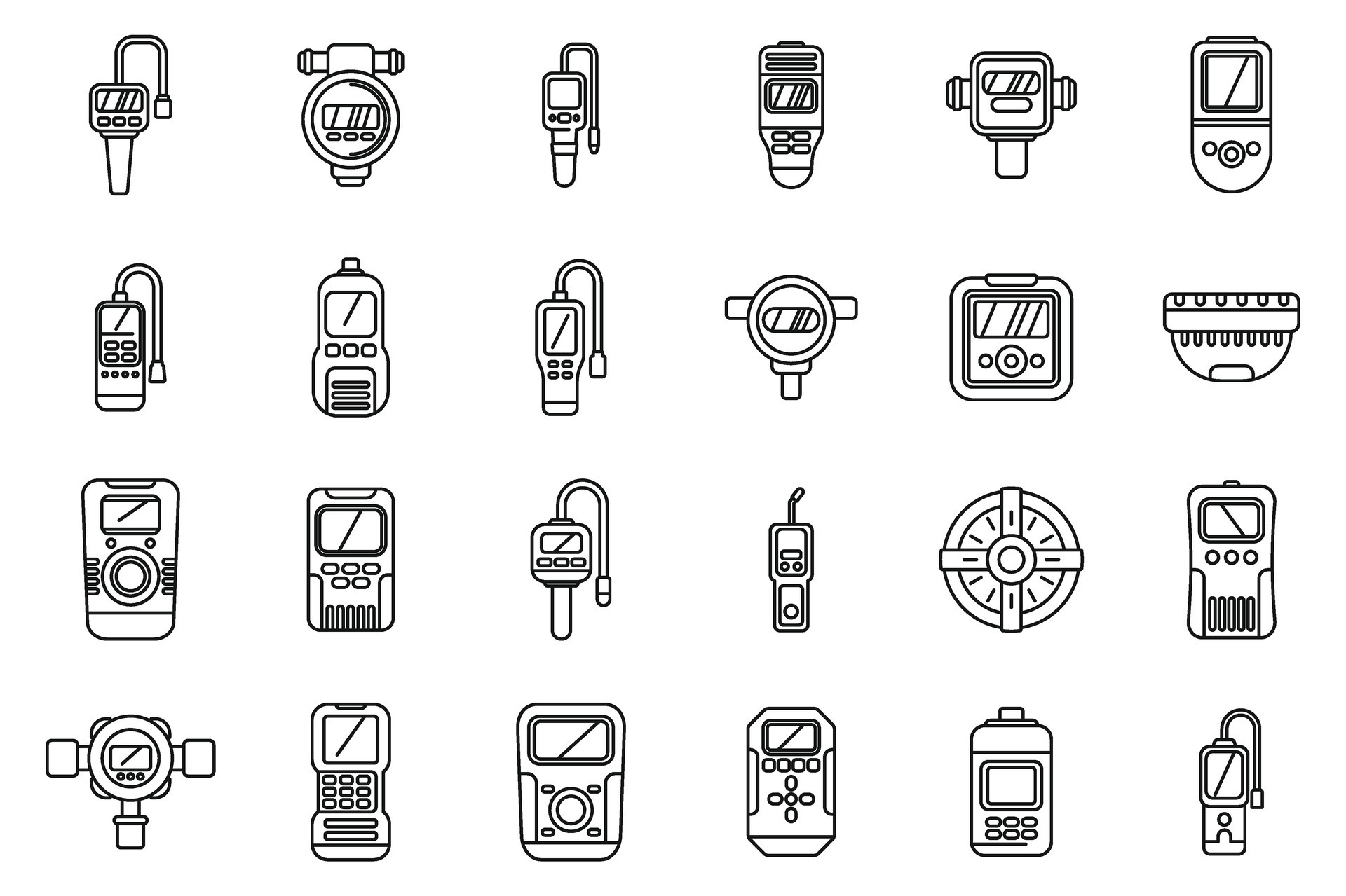 Gas detector icons set outline vector. Meter instrument 36590786 Vector ... Gas detector icons set outline vector. Meter instrument 36590786 Vector ...