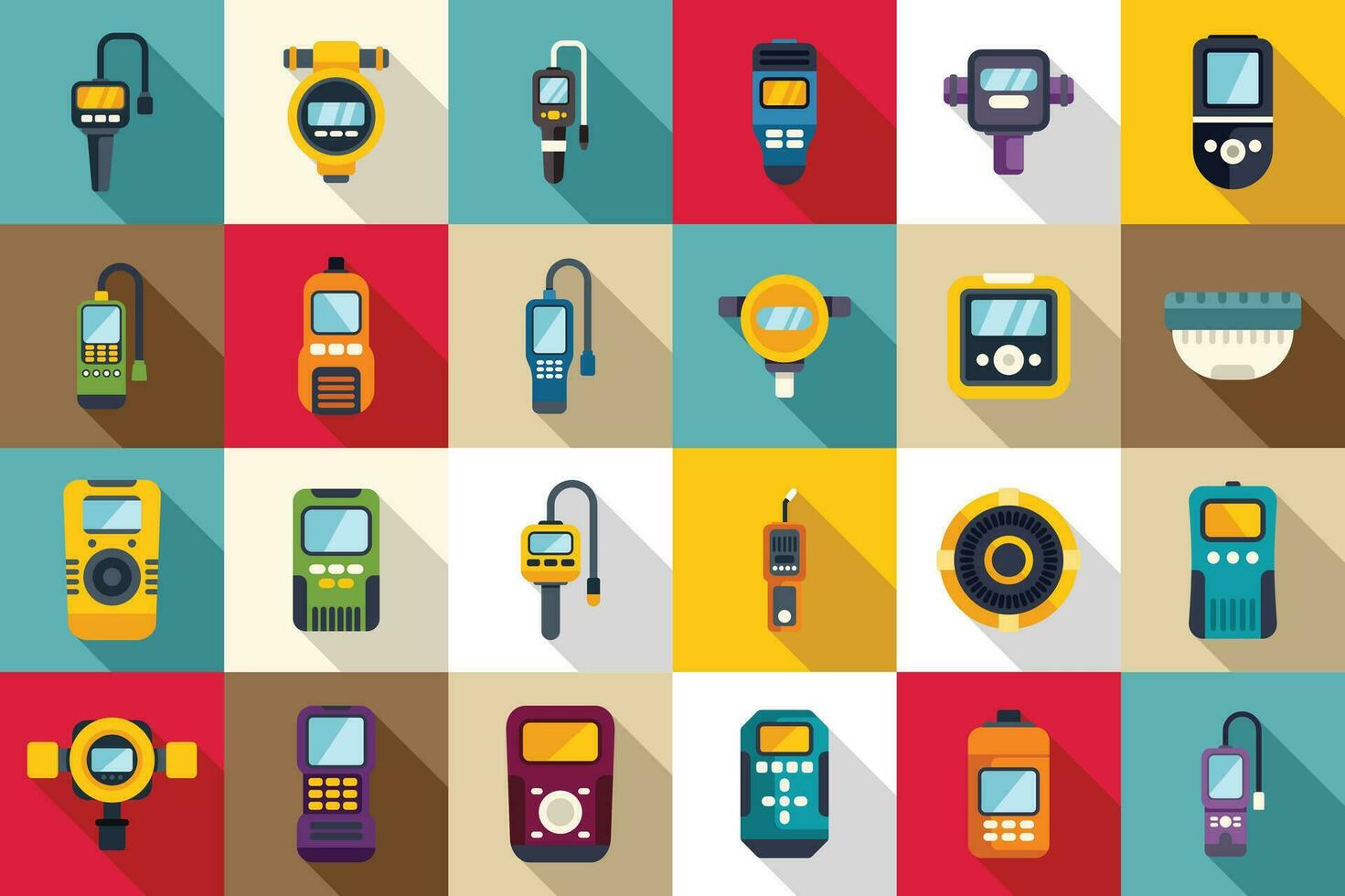 Gas detector icons set flat vector. Meter instrument 36590804 Vector ... Gas detector icons set flat vector. Meter instrument 36590804 Vector ...