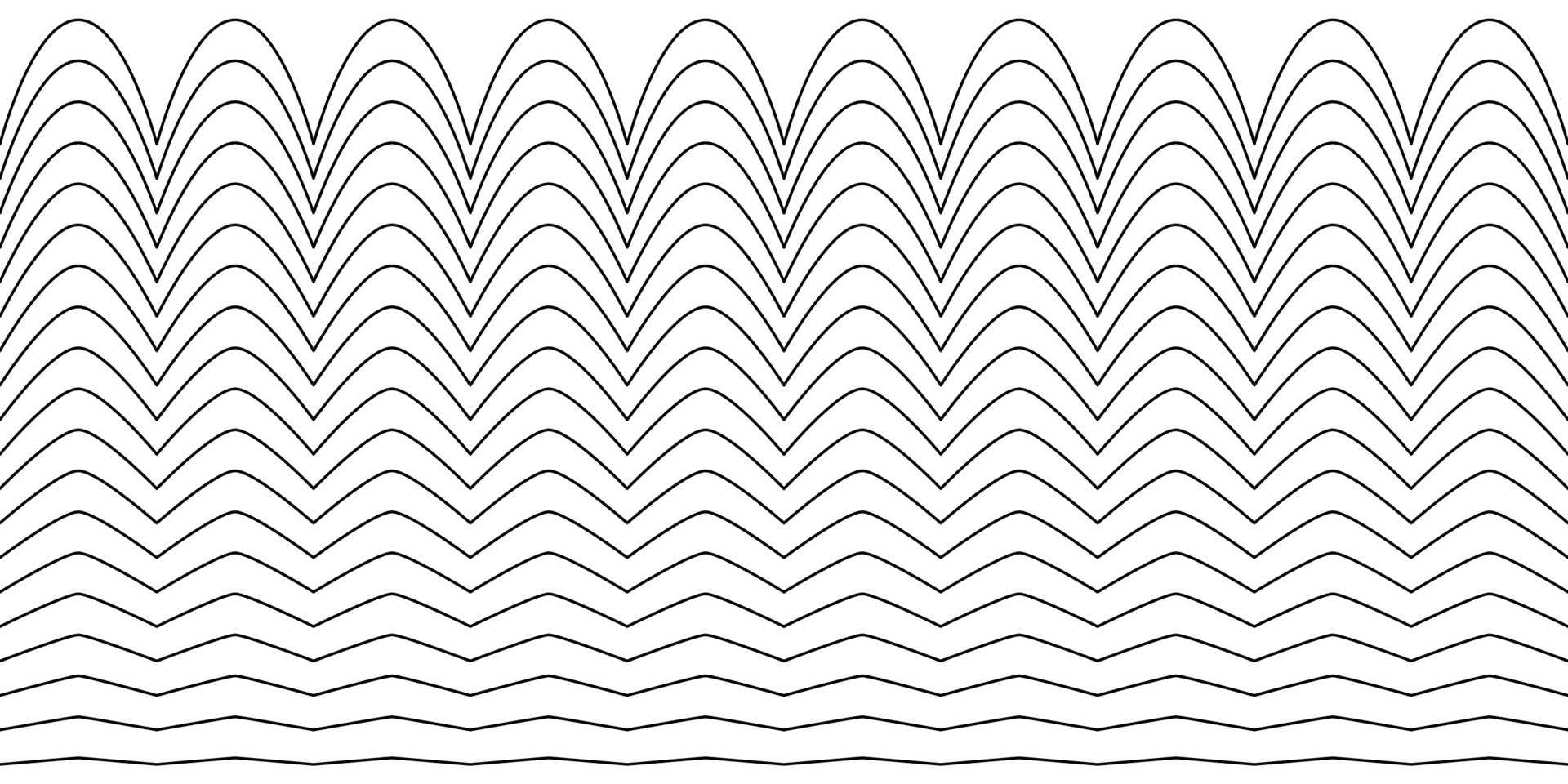 A Collection Of Wavy Zigzag Horizontal Wiggly Lines Seamless Borders And Smooth And Angular