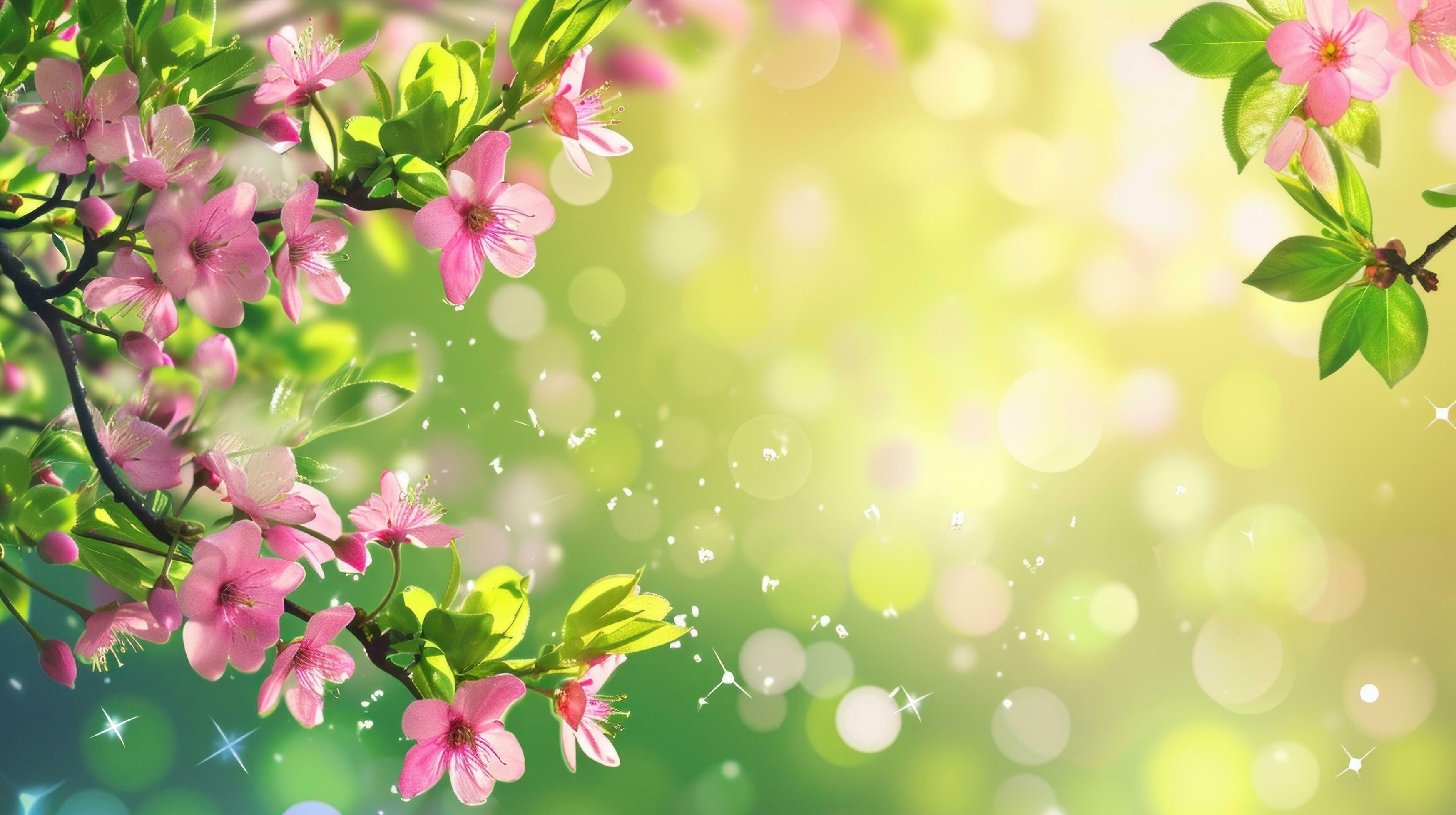 AI generated magic spring background with copy space 36597865 Stock ...