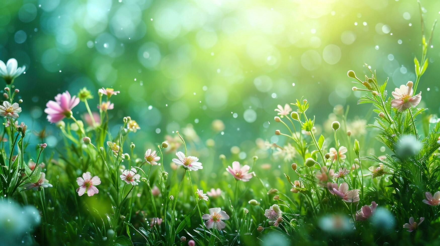 AI generated magic spring background with copy space 36599104 Stock ...