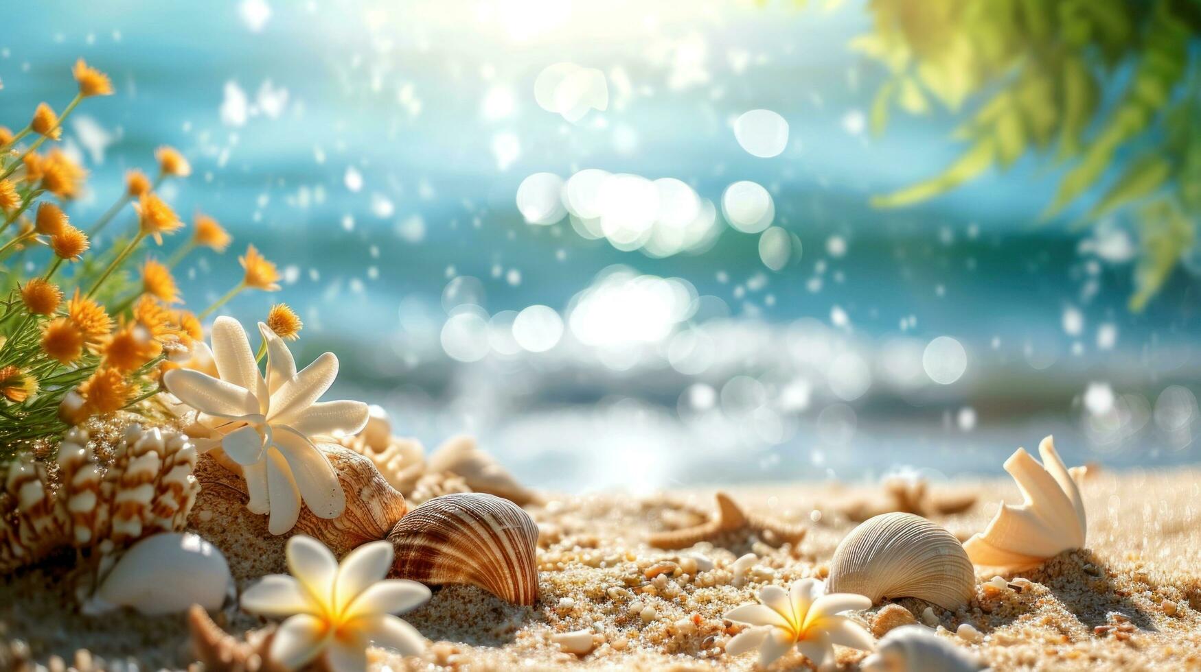 AI generated magic summer background with copy space 36599974 Stock ...