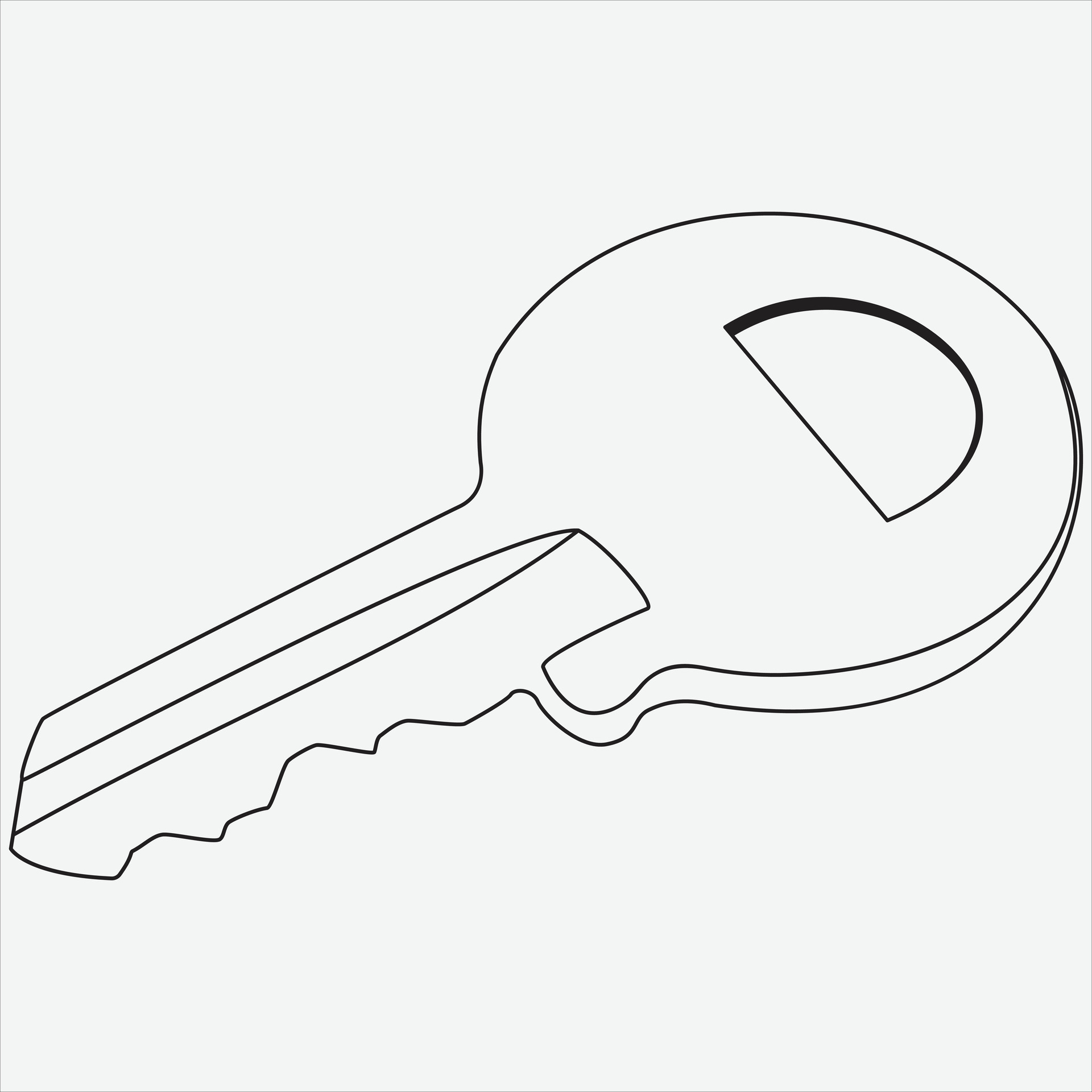 One line hand drawn key outline vector illustration art 36601506 Vector ...
