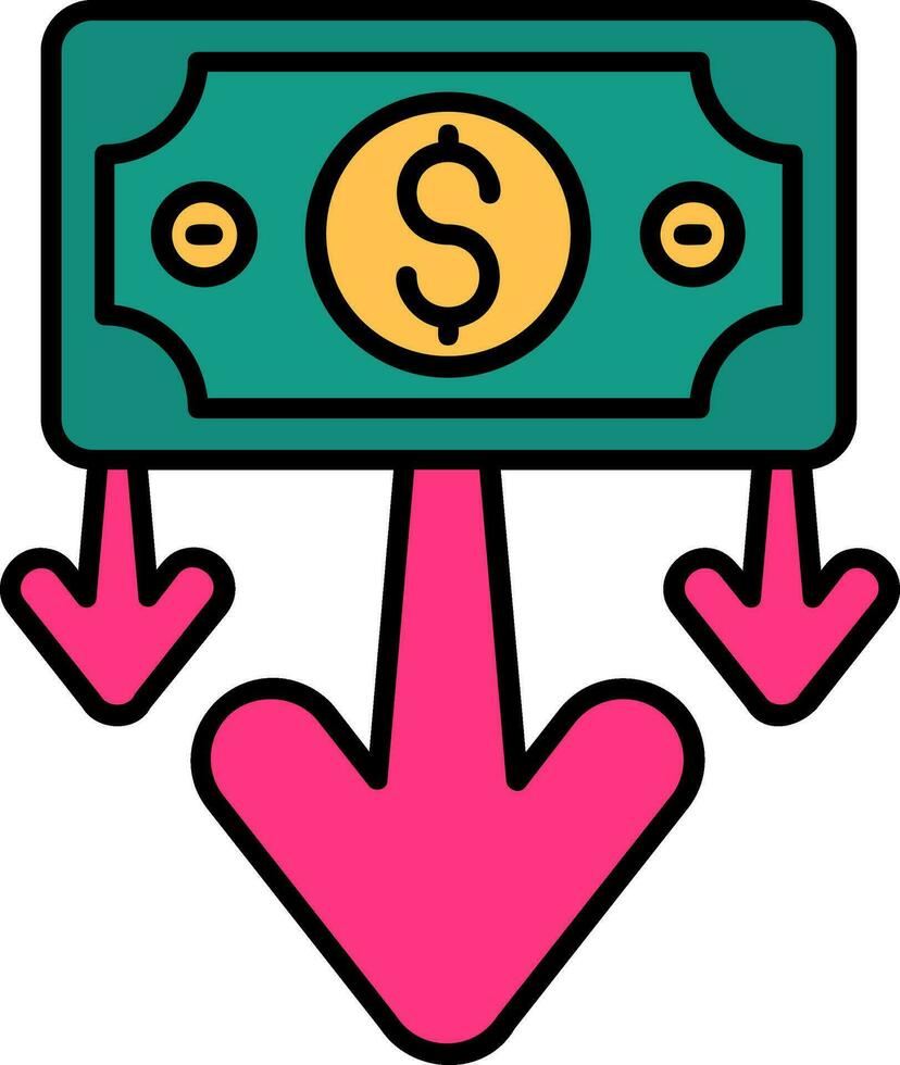 Decrease Glyph Icon 36606528 Vector Art at Vecteezy