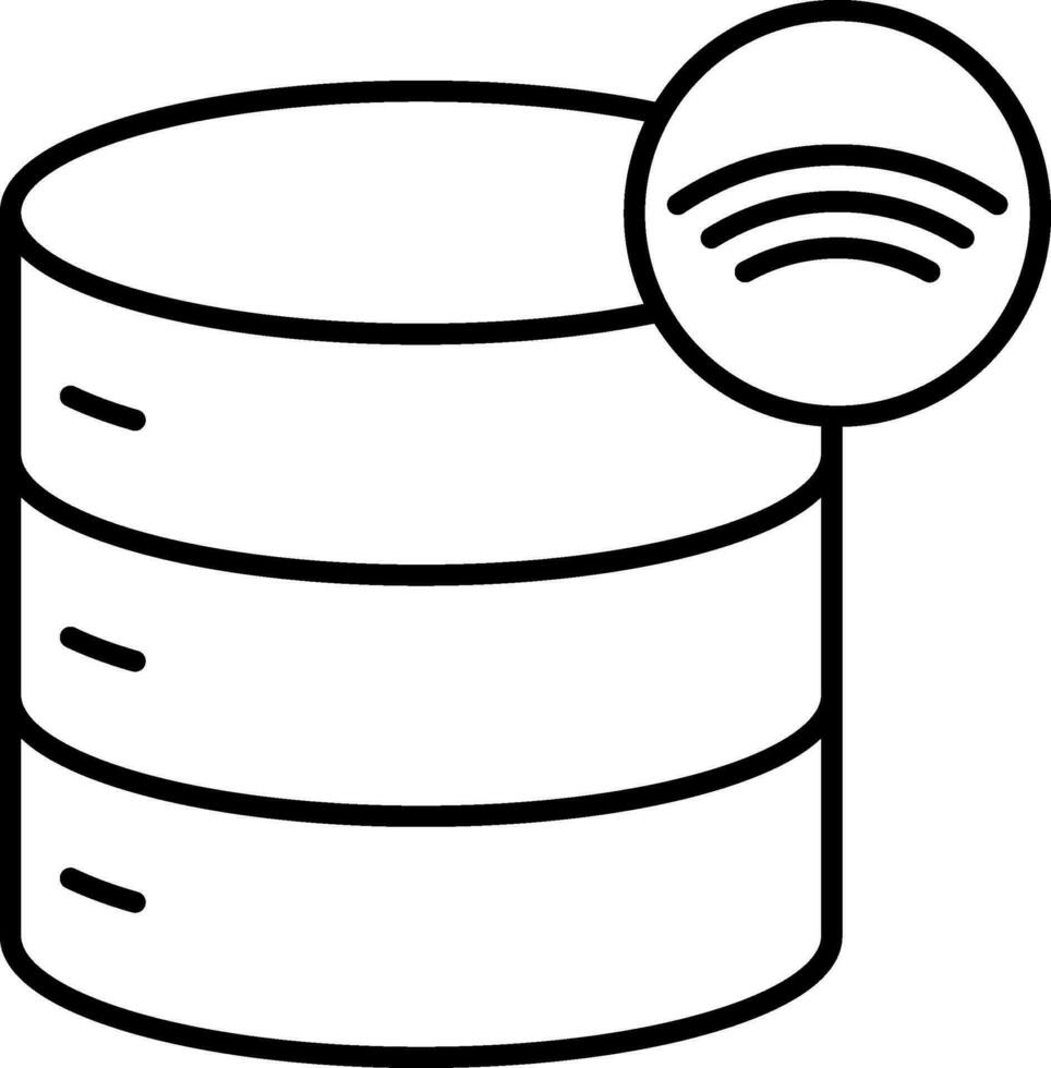 Wireless Database Line Icon 36608371 Vector Art at Vecteezy