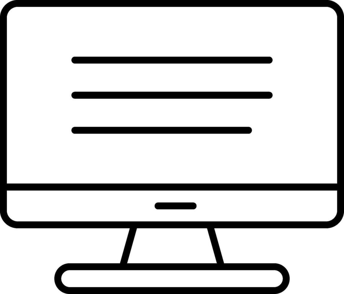 Computer Line Icon 36610602 Vector Art at Vecteezy