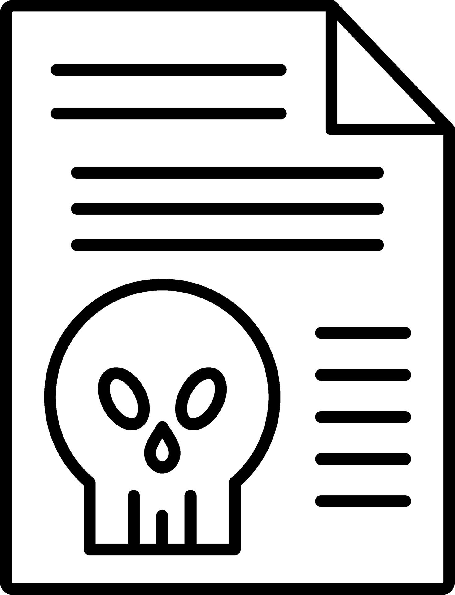 Document Line Icon 36612678 Vector Art At Vecteezy