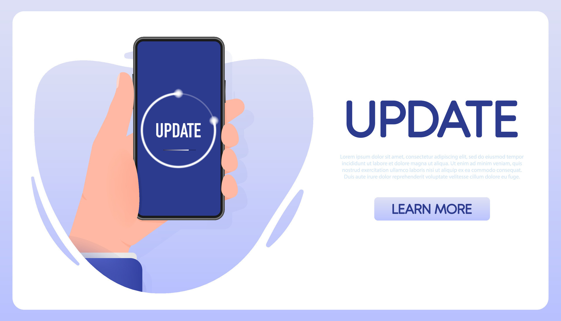 Data update or synchronize with bar process. Flat people. Update on ...