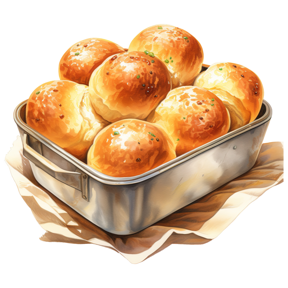AI generated Dinner Rolls, Foods Illustration. Watercolor Style. AI ... AI generated Dinner Rolls, Foods Illustration. Watercolor Style. AI ...