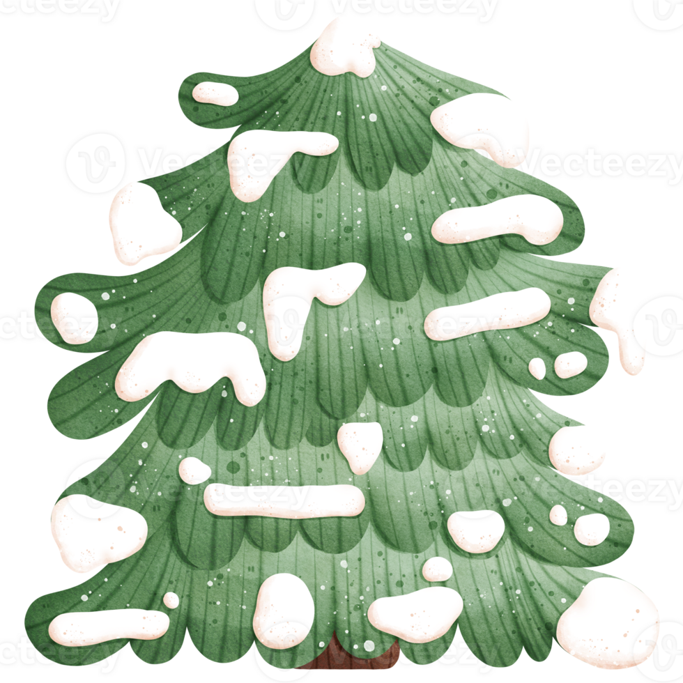 Watercolor Christmas Tree Illustration 36619781 Png