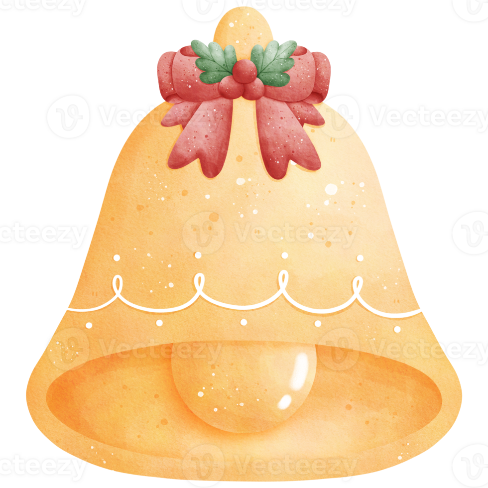 Watercolor Christmas Bell Illustration 36619788 PNG