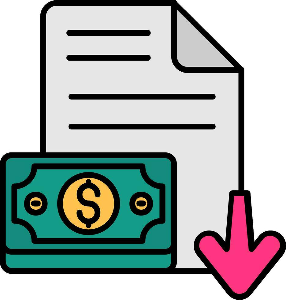 Decrease Line Filled Icon 36622521 Vector Art at Vecteezy