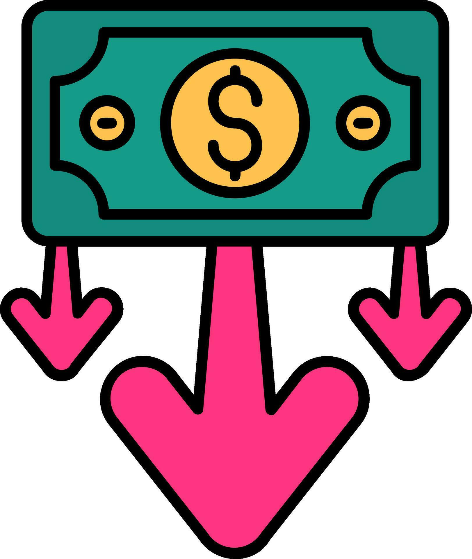 Decrease Line Filled Icon 36622582 Vector Art at Vecteezy