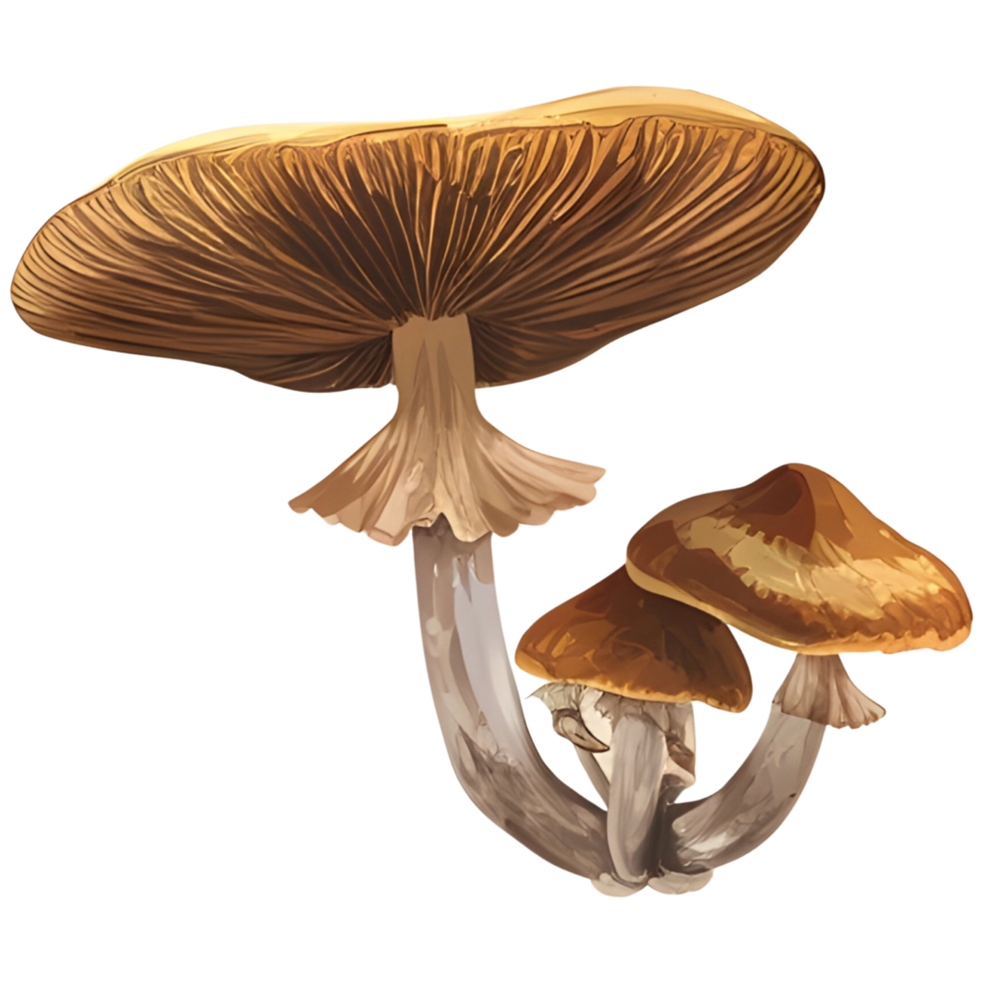 AI Generated Mushroom With Root 36624315 PNG ai-generated-mushroom-with-root-36624315-png