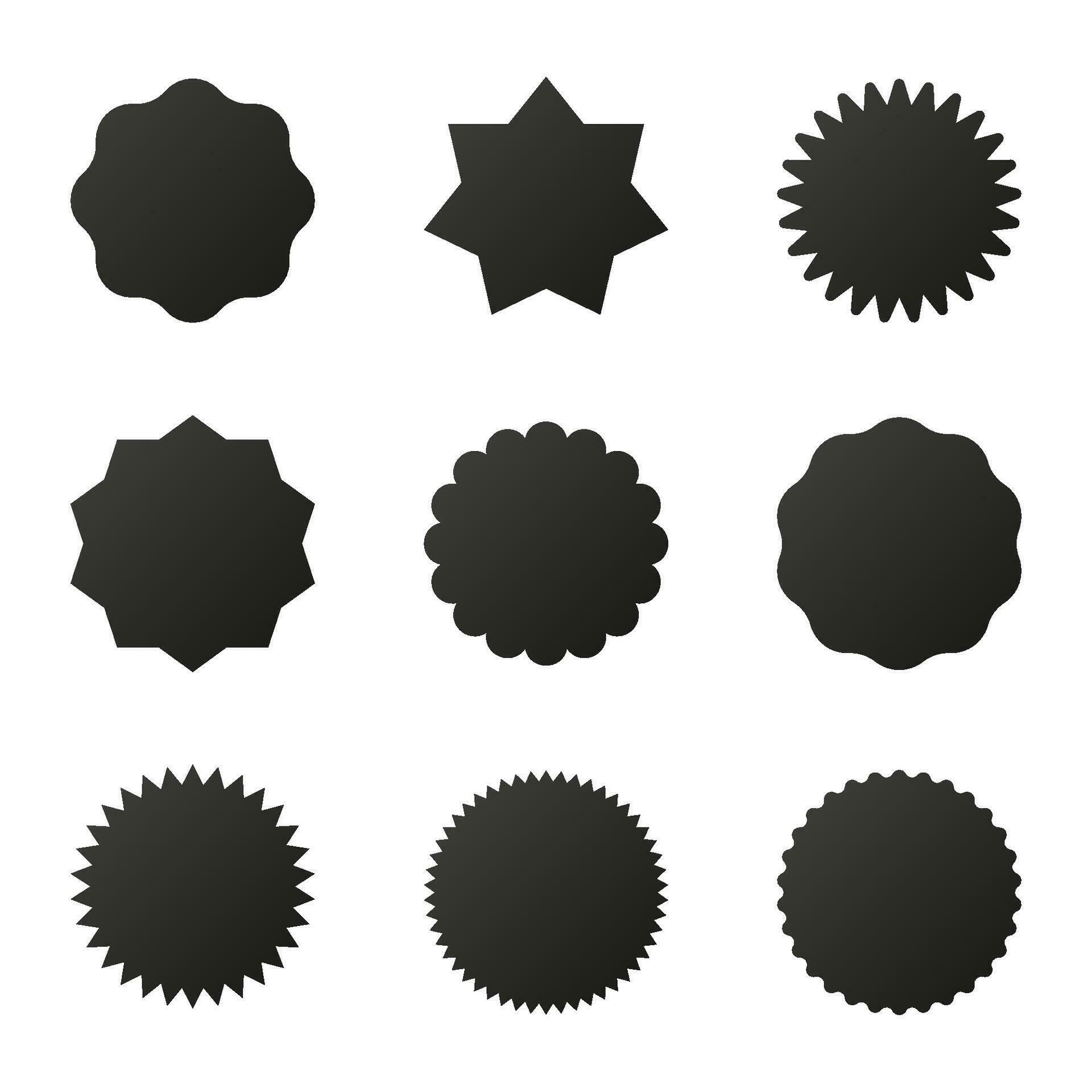 Set Label In Retro Style On White Background Sticker Template Vector
