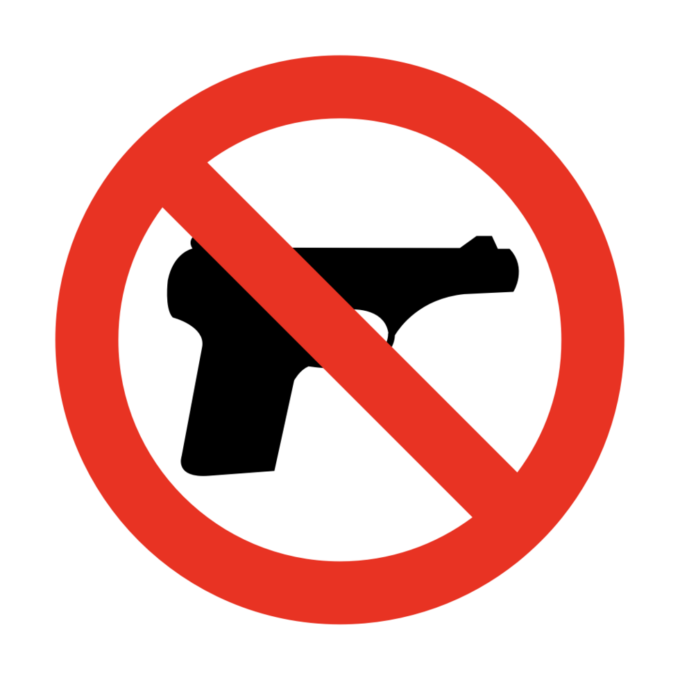 No firearms sign 36652607 Vector Art at Vecteezy