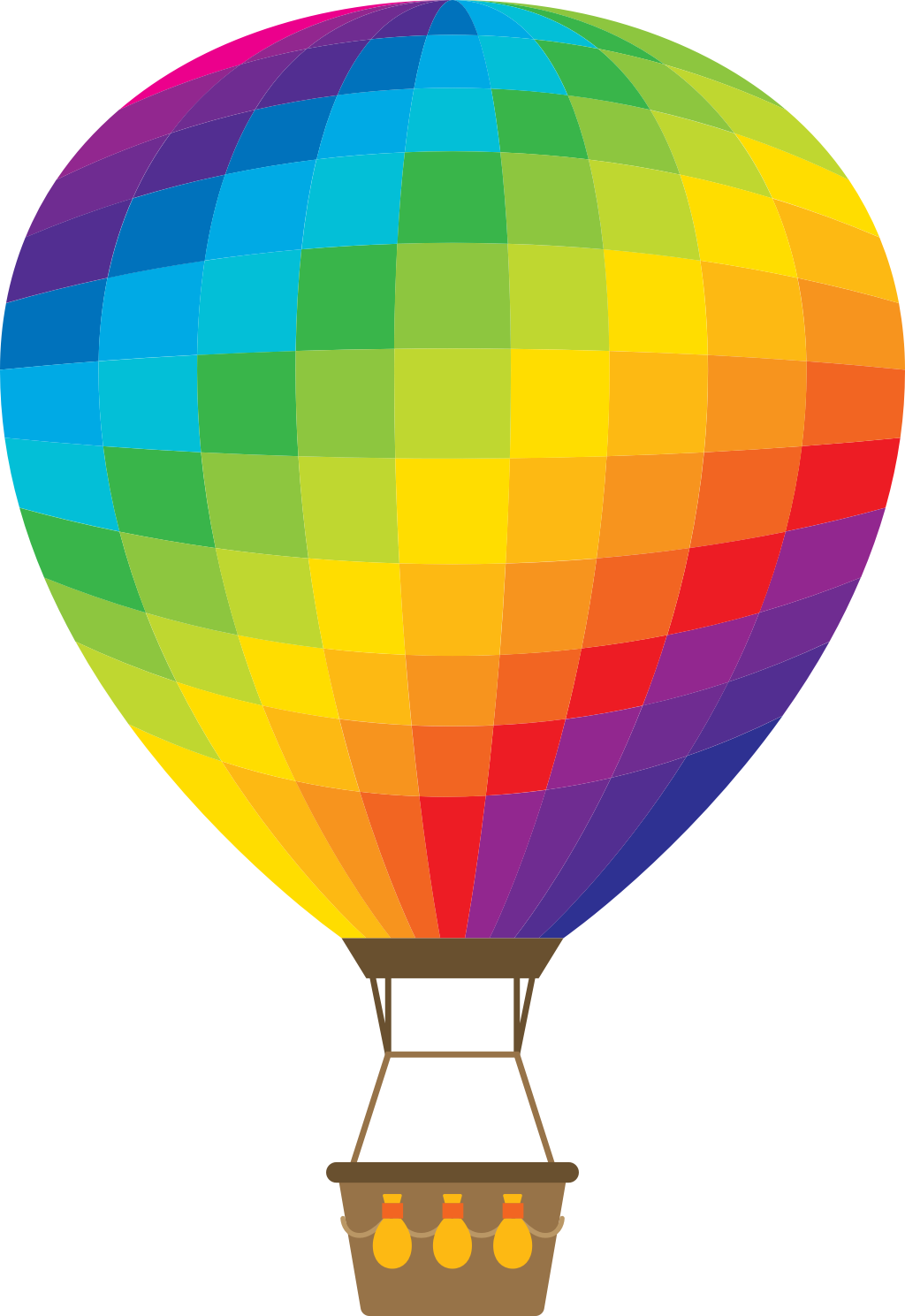 Rainbow hot air balloon 36652960 Vector Art at Vecteezy