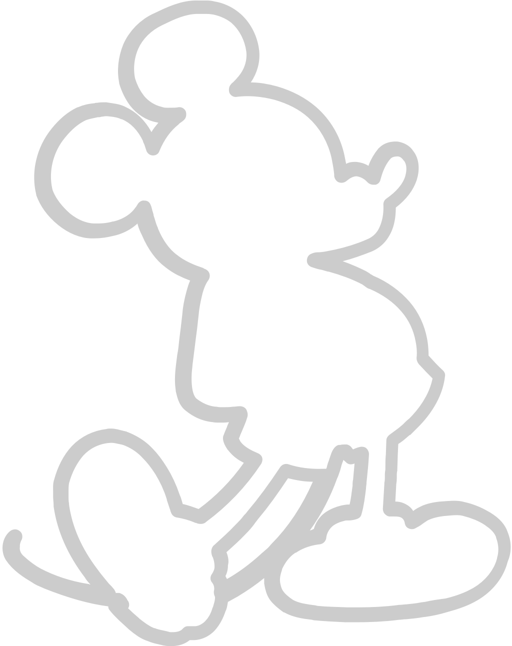 Mickey mouse outline 36663199 Vector Art at Vecteezy