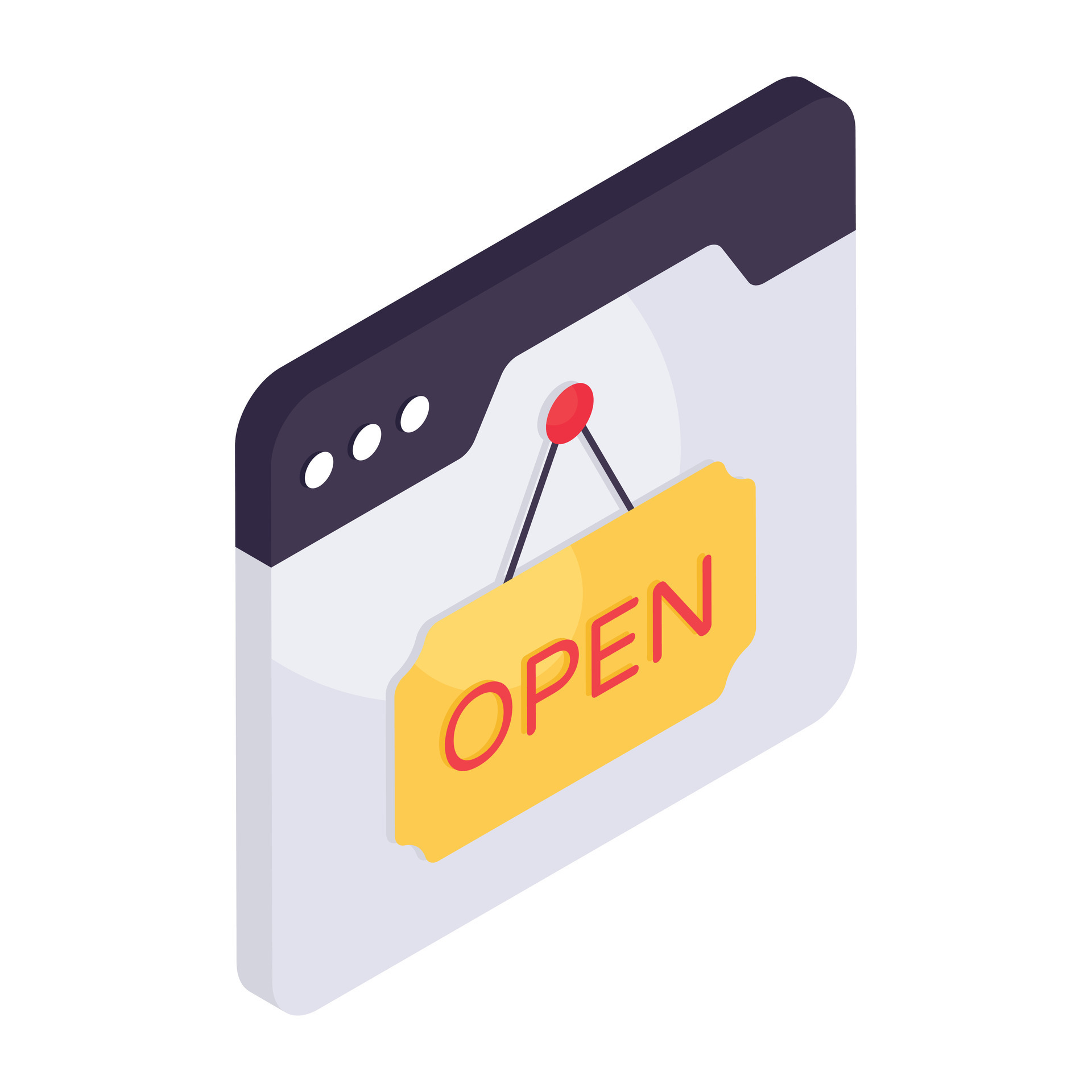 Conceptual Isometric Design Icon Of Open Board 36669582 Vector Art At