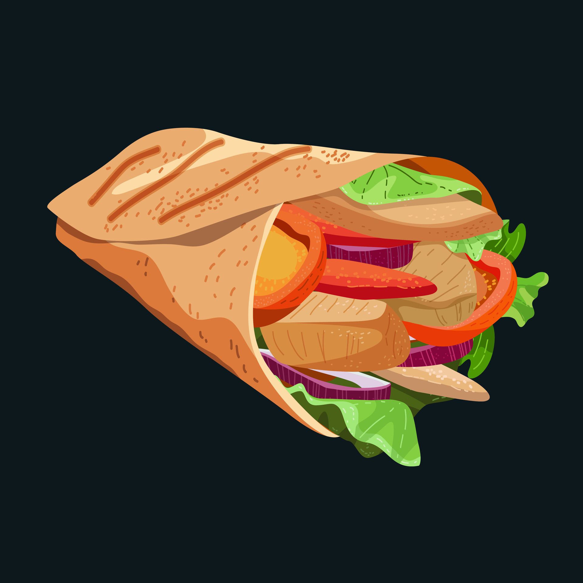 Doner kebab vector 36669719 Vector Art at Vecteezy