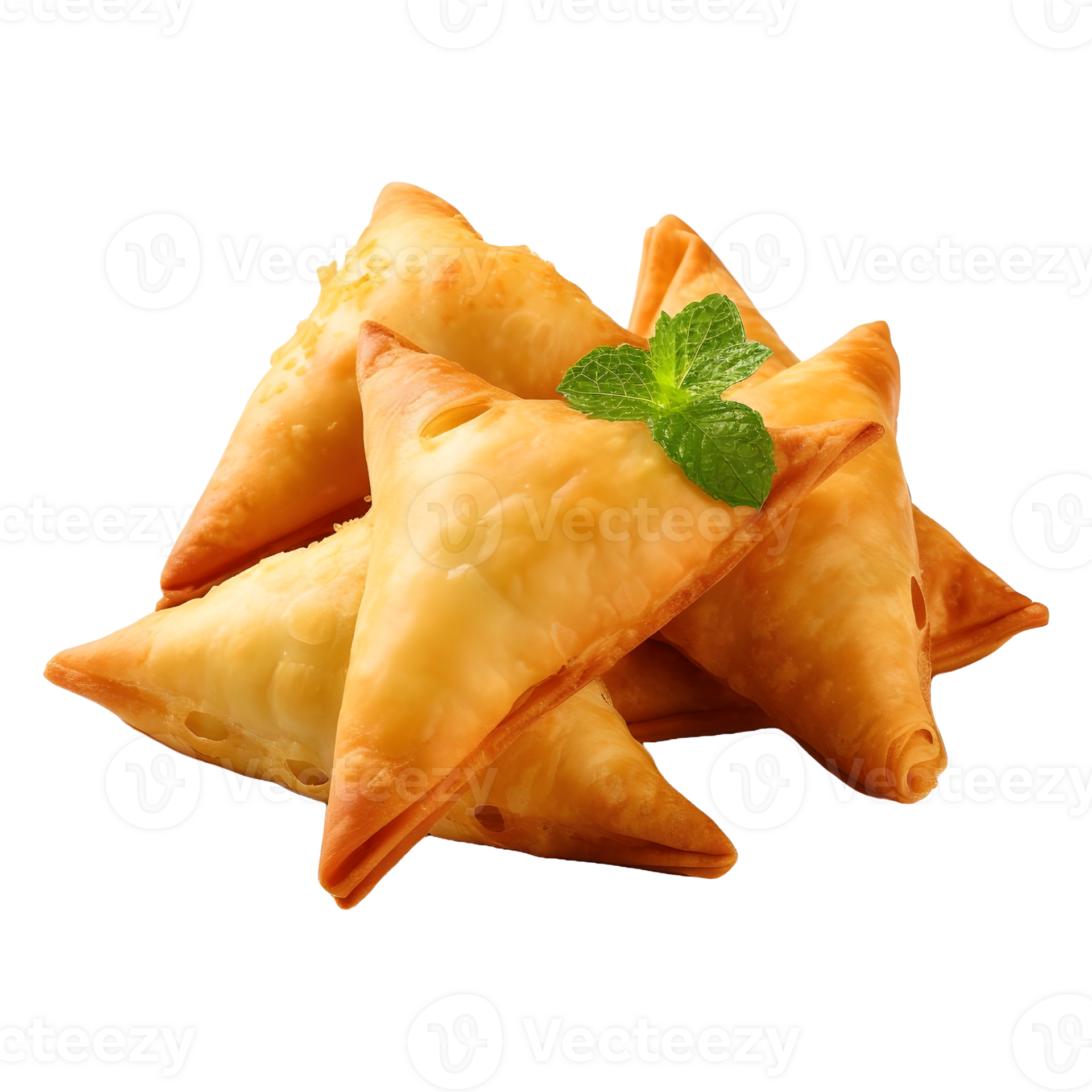 AI generated Crispy Samosas on Transparent background - Ai Generated ...