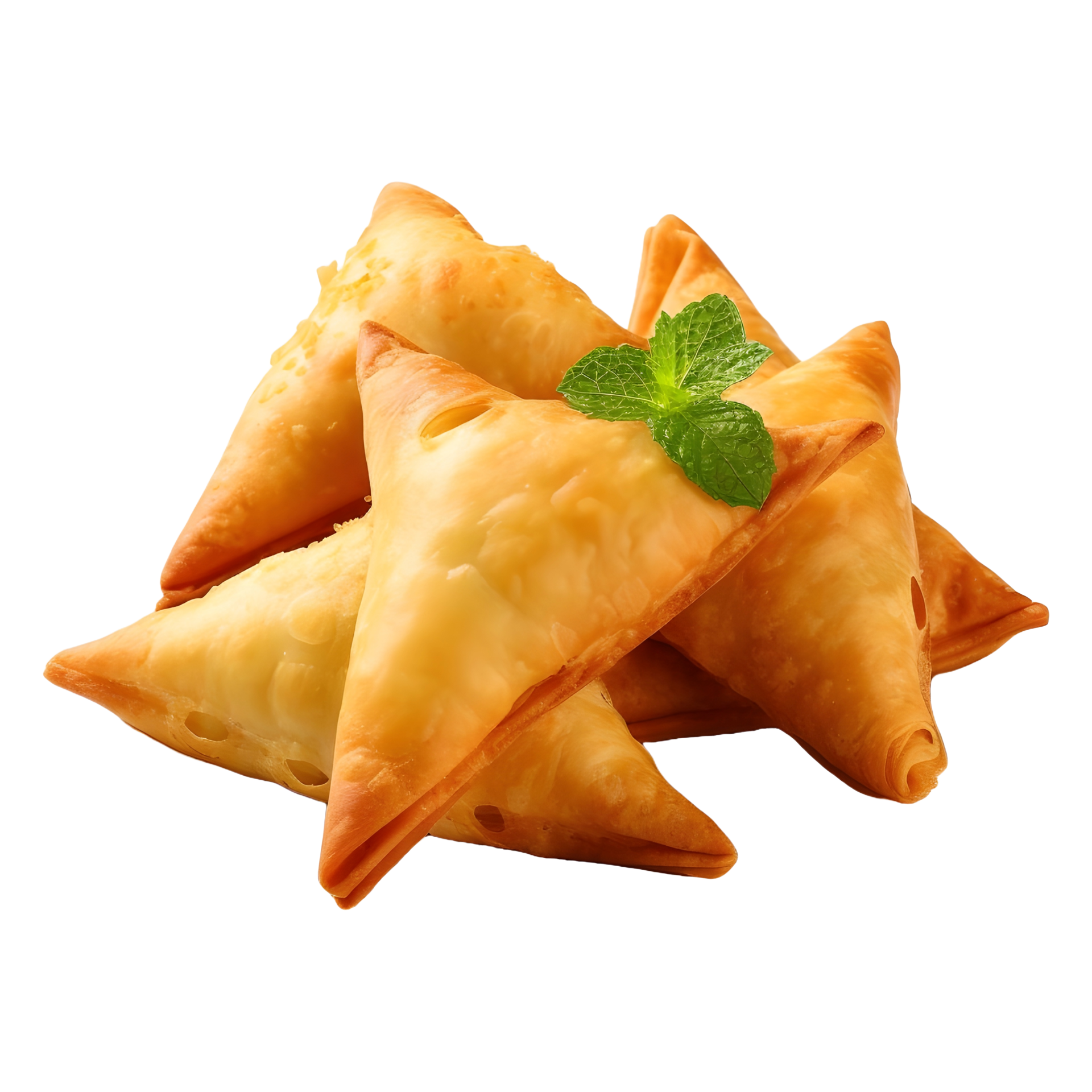 AI generated Crispy Samosas on Transparent background - Ai Generated ...