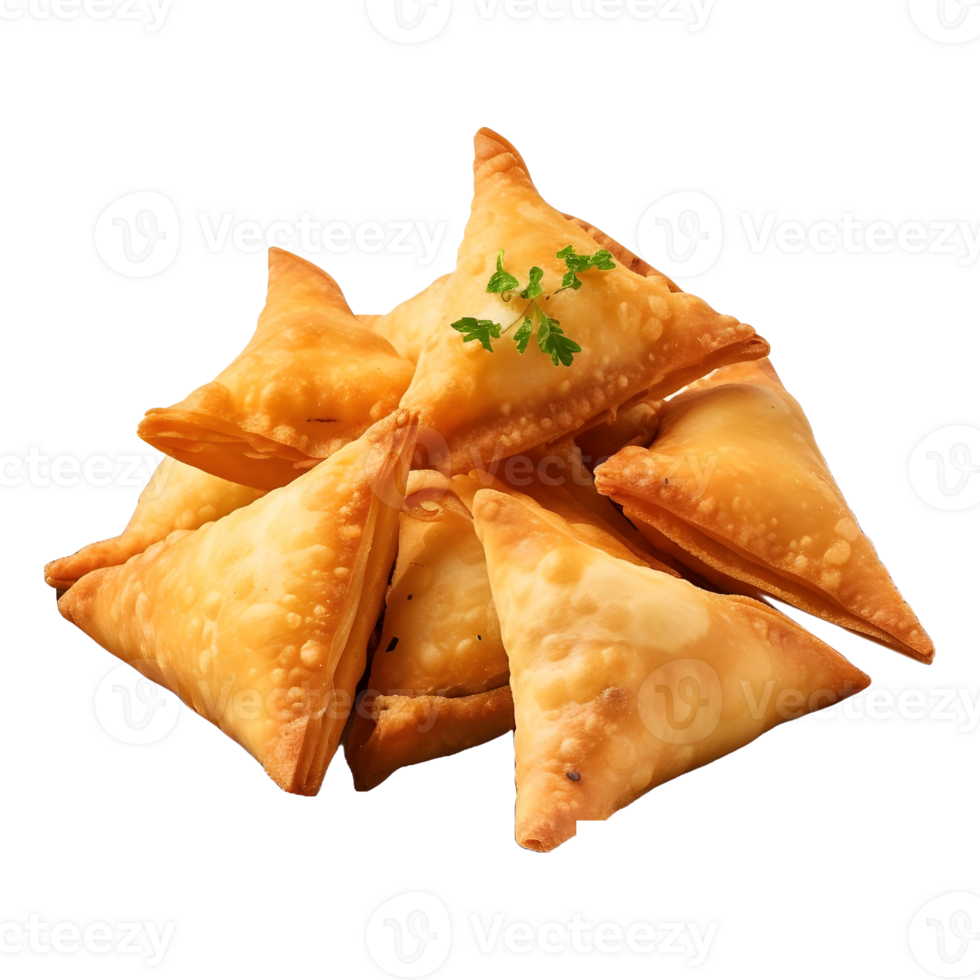 AI generated Crispy Samosas on Transparent background - Ai Generated ...