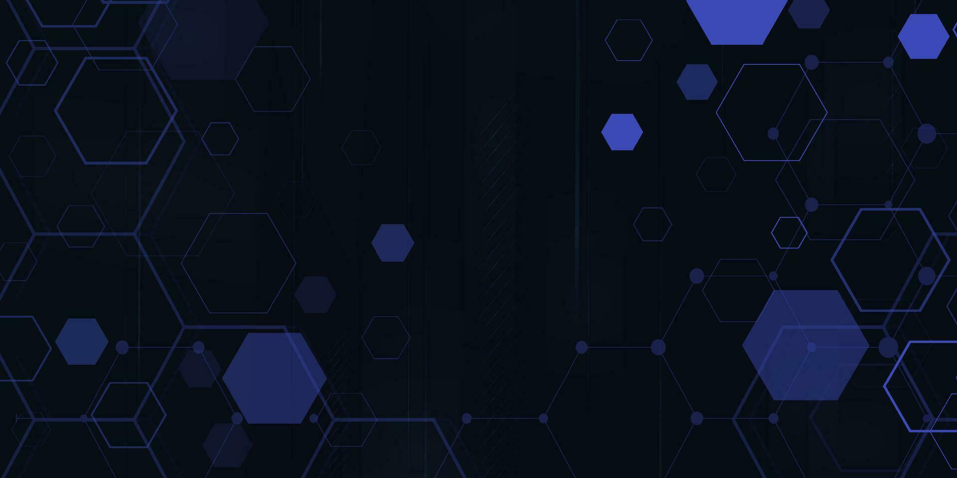 Digital Technology Futuristic Internet Network Connection Dark Black Background Blue Abstract