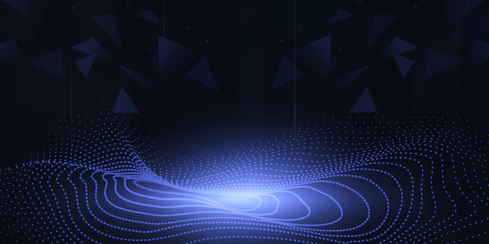 Digital Technology Futuristic Internet Network Connection Dark Black Background Blue Abstract