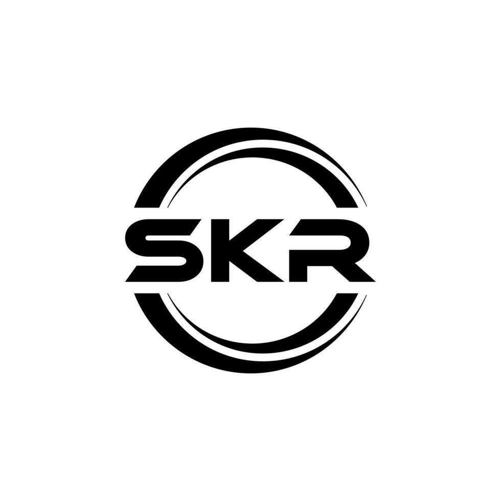 skr letra logo diseño, inspiración para un único identidad. moderno elegancia y creativo diseño ...