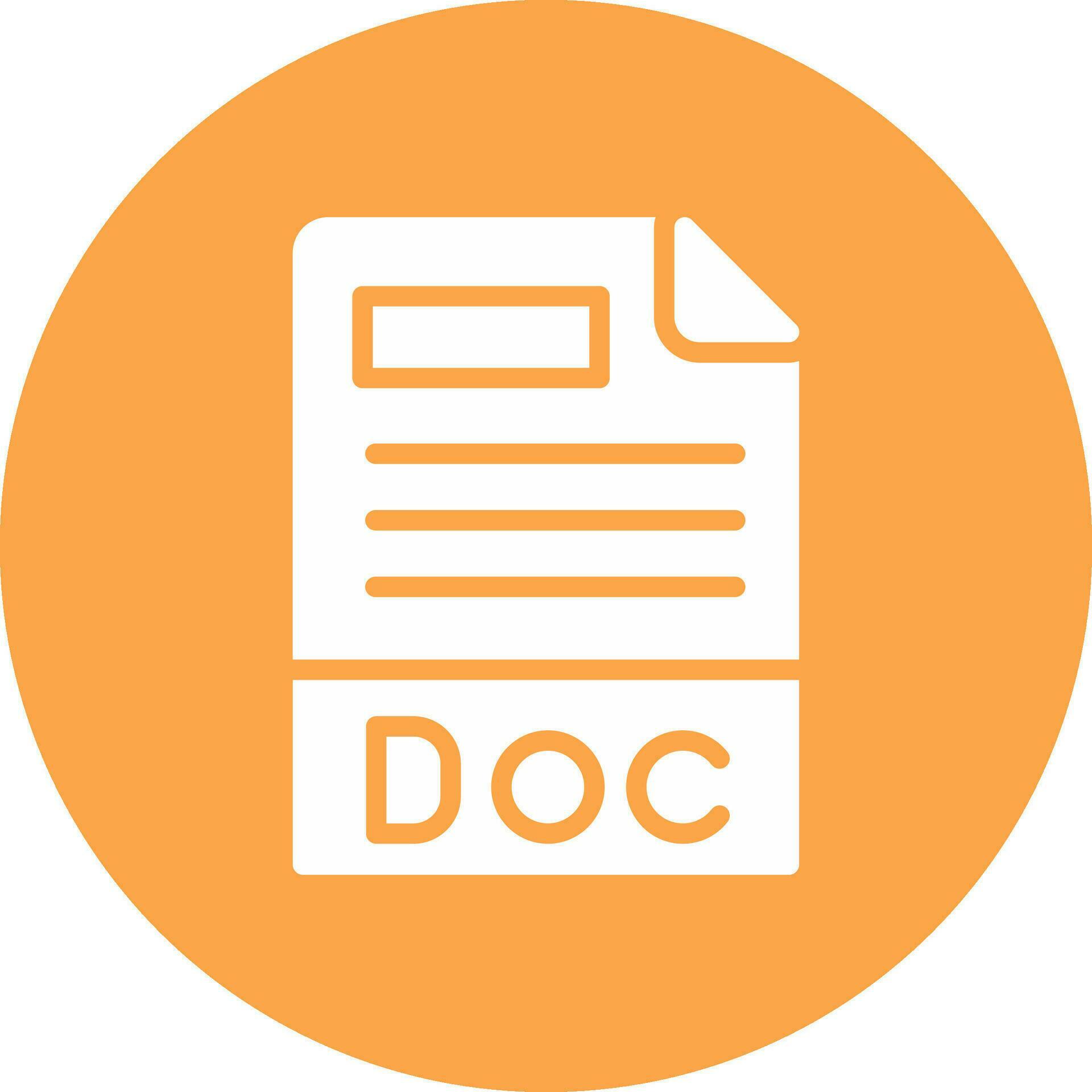 Doc File Format Creative Icon Design 36688795 Vector Art at Vecteezy