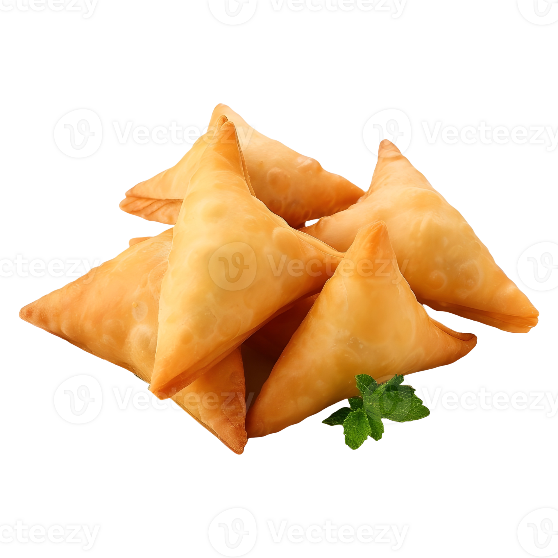 AI generated Crispy Samosas on Transparent background - Ai Generated ...