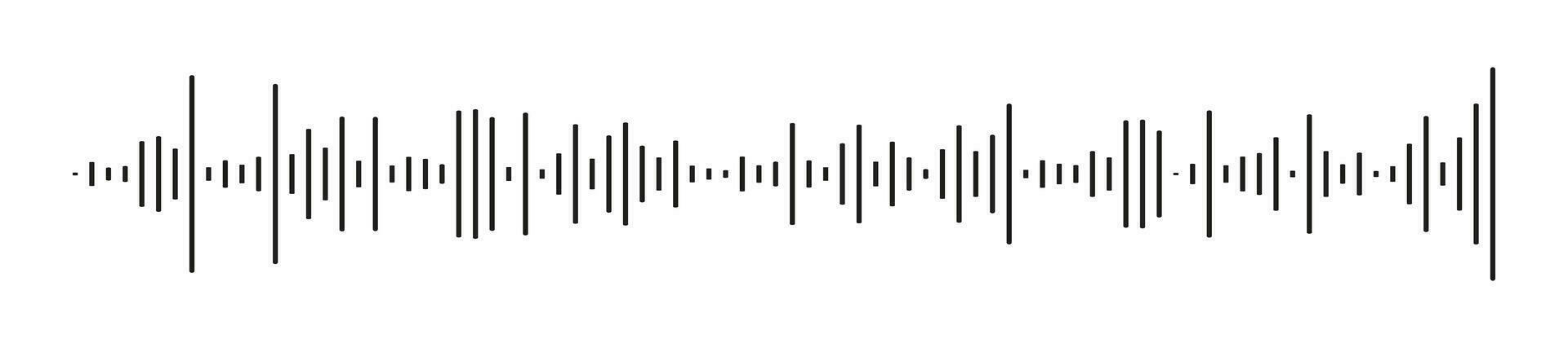 Voice message icon. Audio chat speech sound wave template. Waveform ...