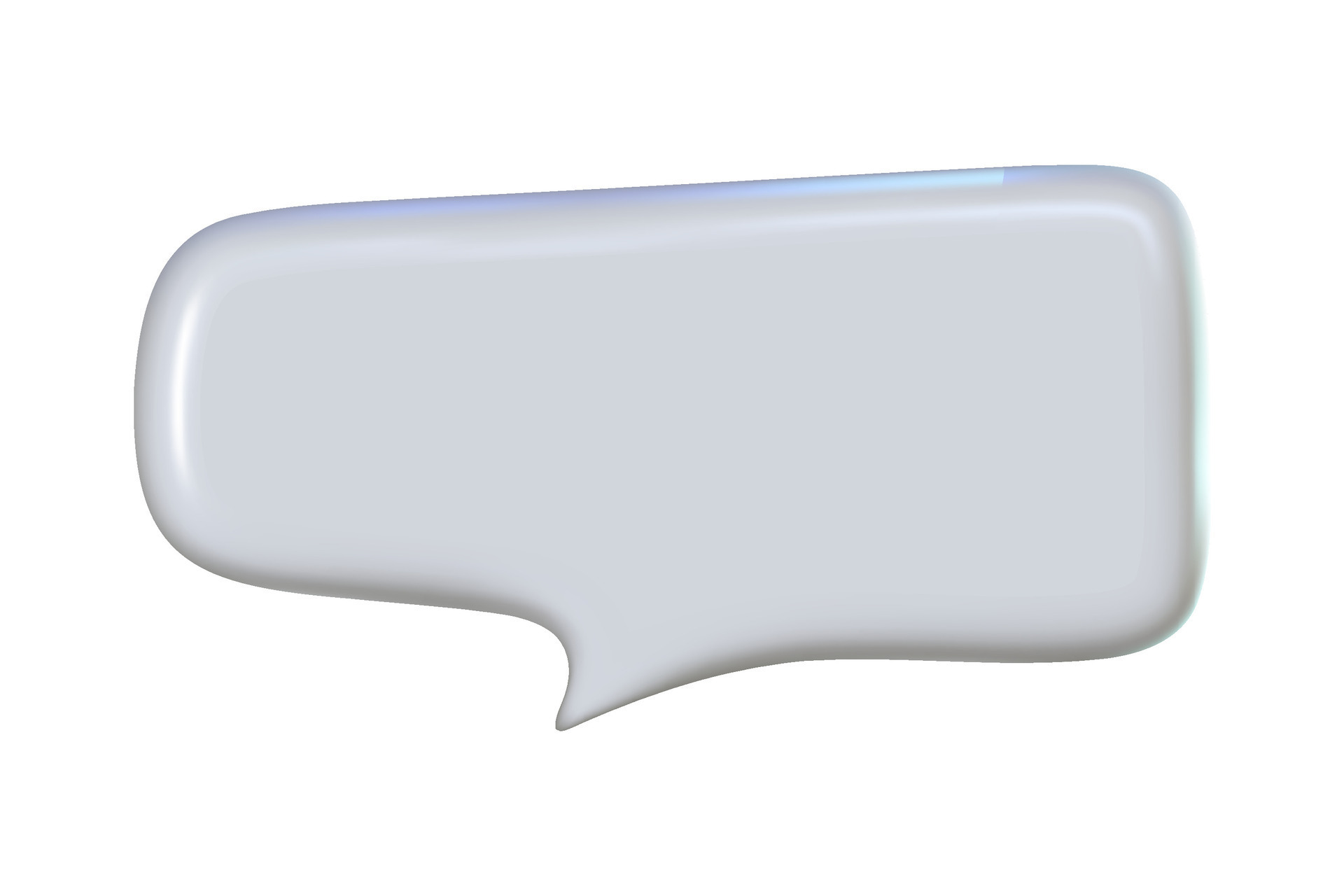 3d speech balloon for text. Cloud for message talk. Speak dialog box ...