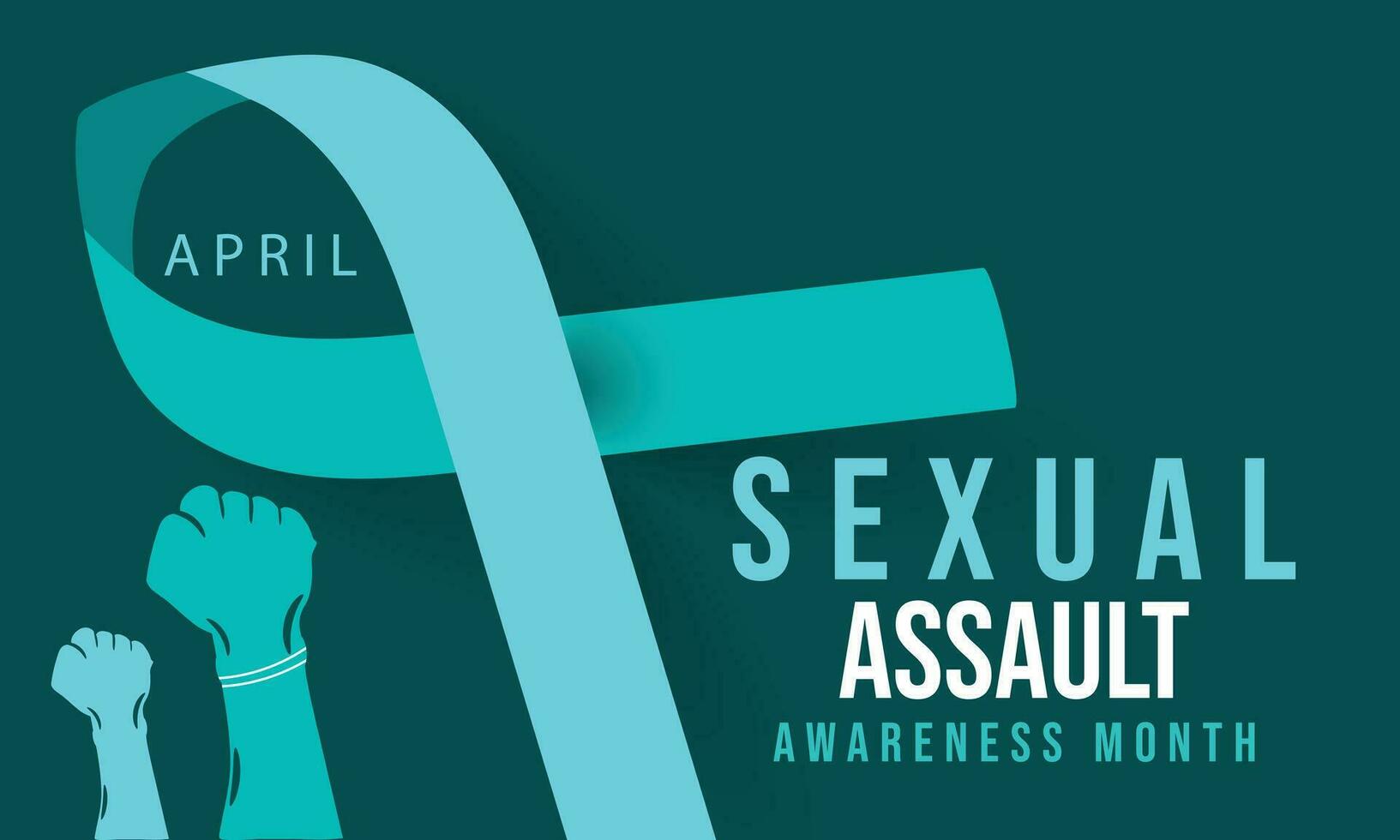Sexual Assault Awareness Month Background Banner Card Poster