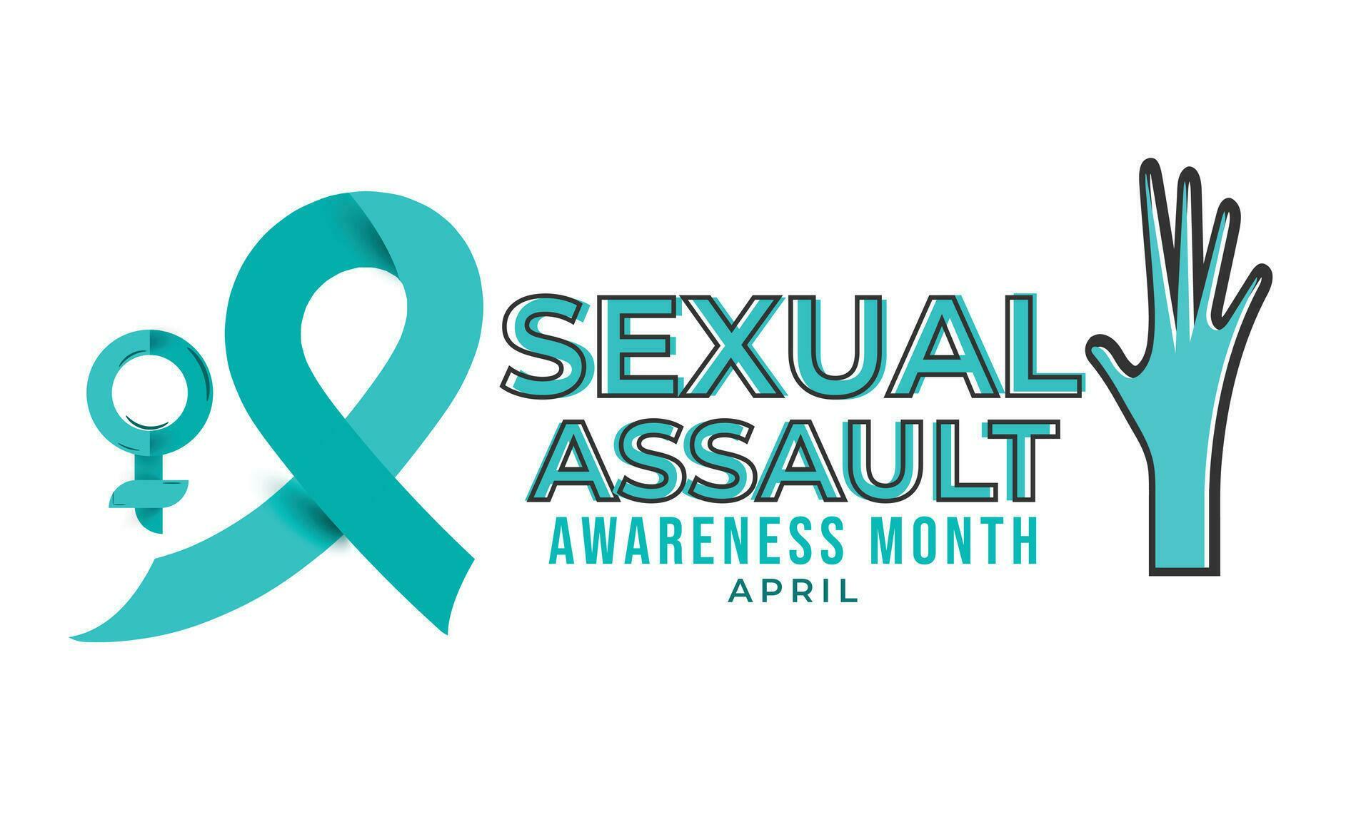 Sexual Assault Awareness Month Background Banner Card Poster