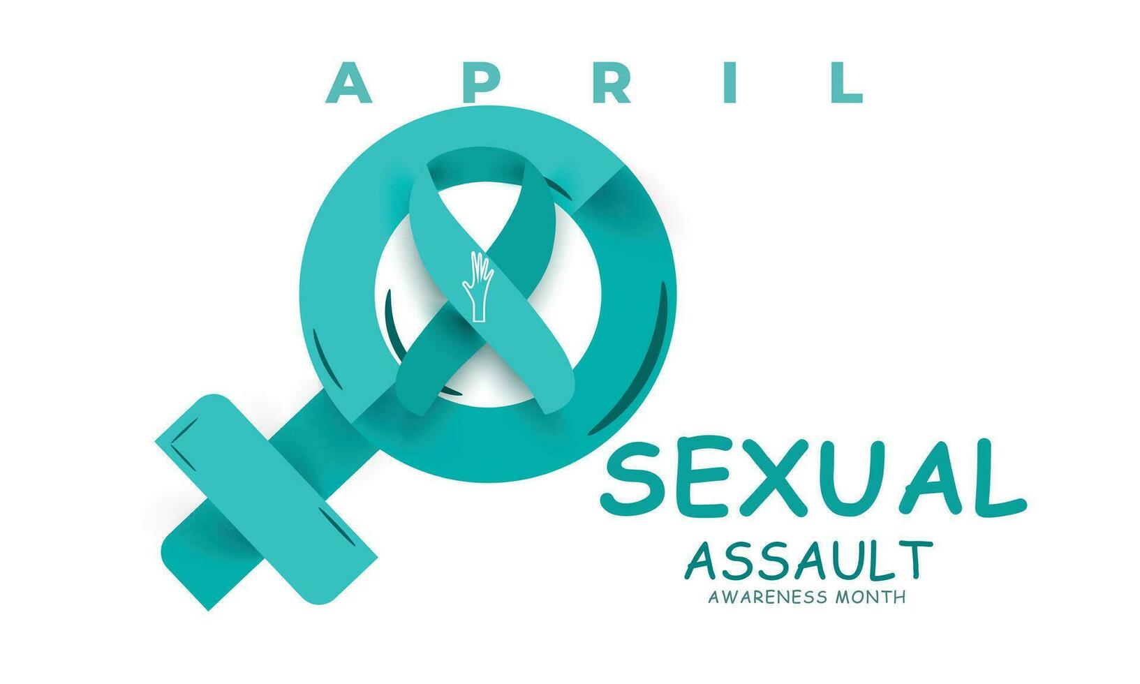 Sexual Assault Awareness Month Background Banner Card Poster Template Vector Illustration