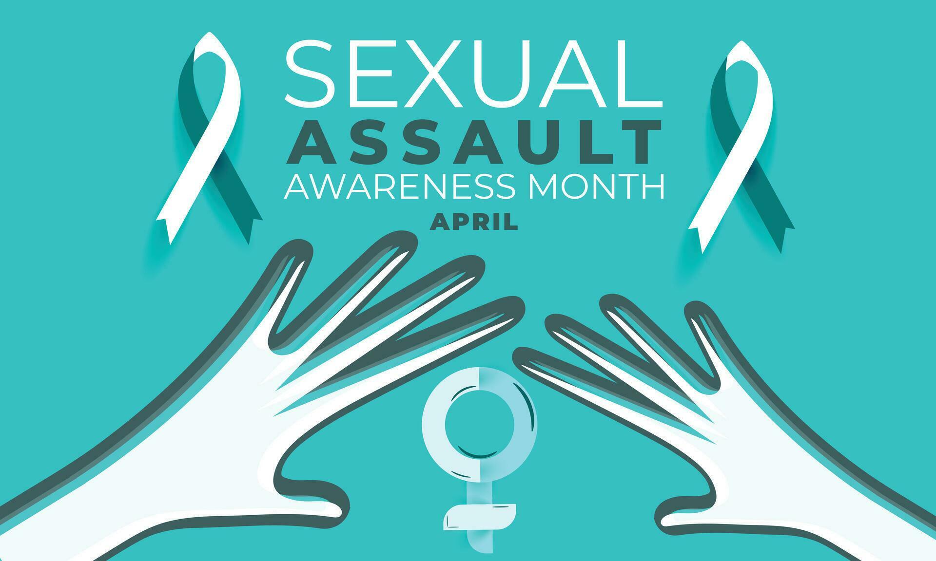 Sexual Assault Awareness Month Background Banner Card Poster