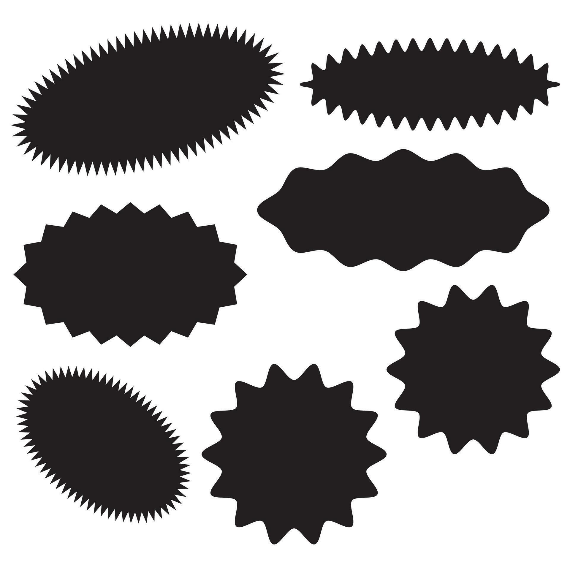 Zig Zag Edge Rectangle Shape Collection Jagged Rectangular Elements