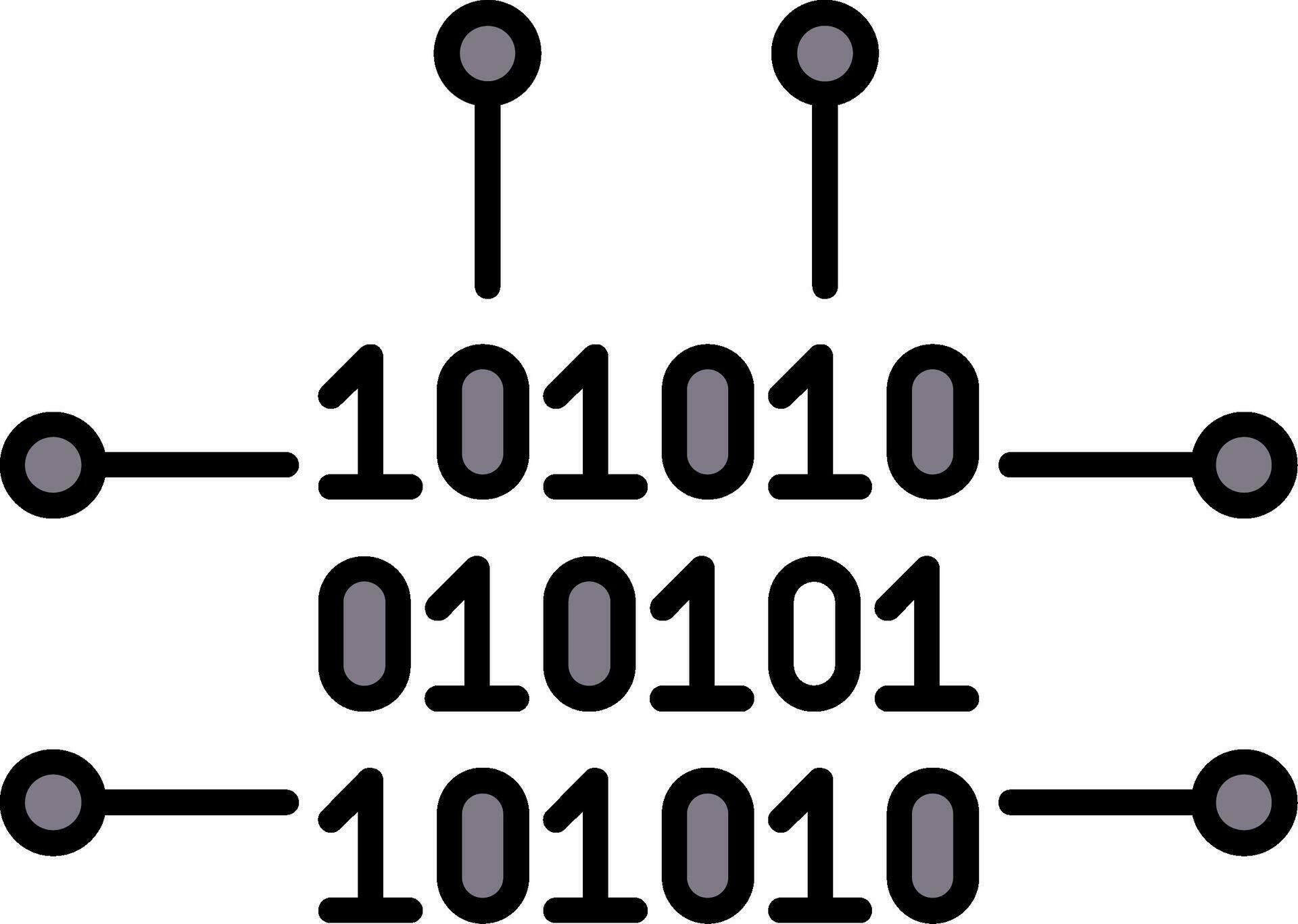 Binary Code Line Filled Icon 36723244 Vector Art at Vecteezy