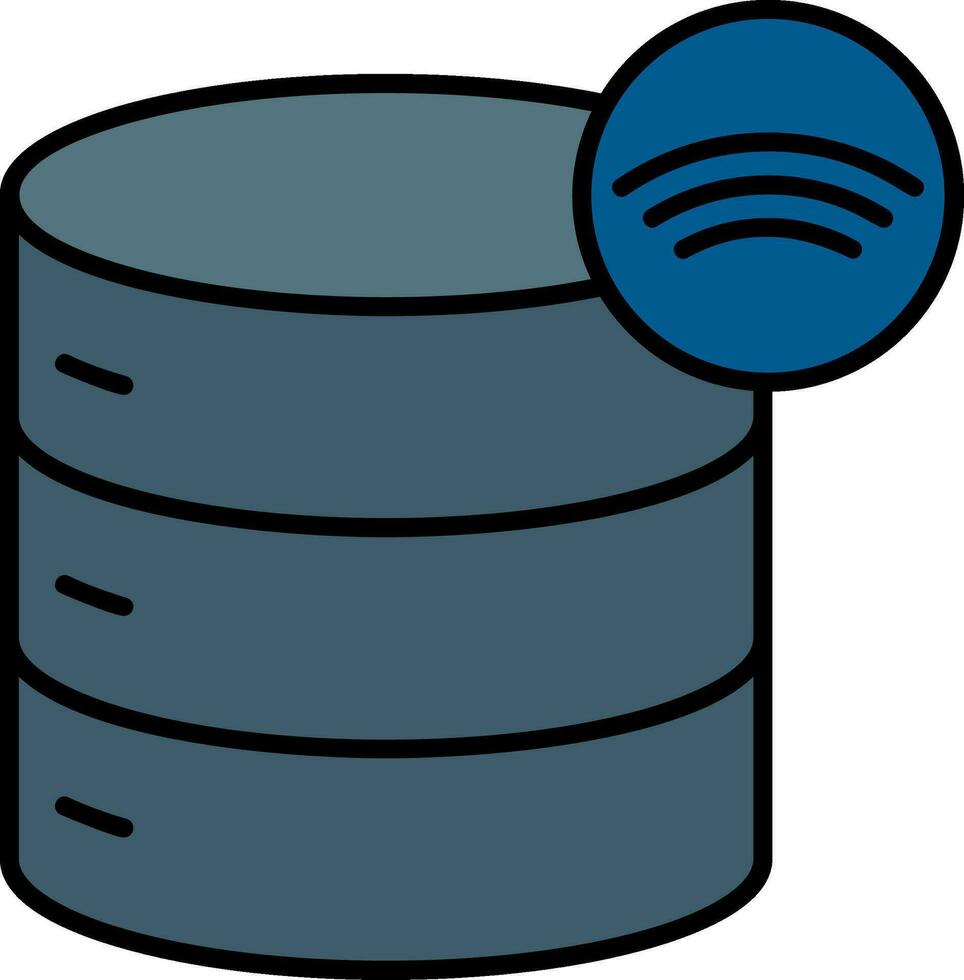 Wireless Database Line Filled Icon 36723343 Vector Art at Vecteezy