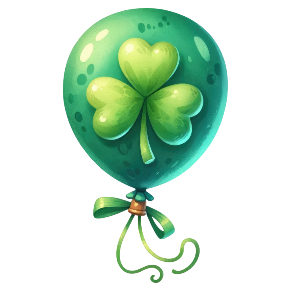 AI generated Green Clover Balloon for St. Patrick's Day Celebration 36731450 PNG