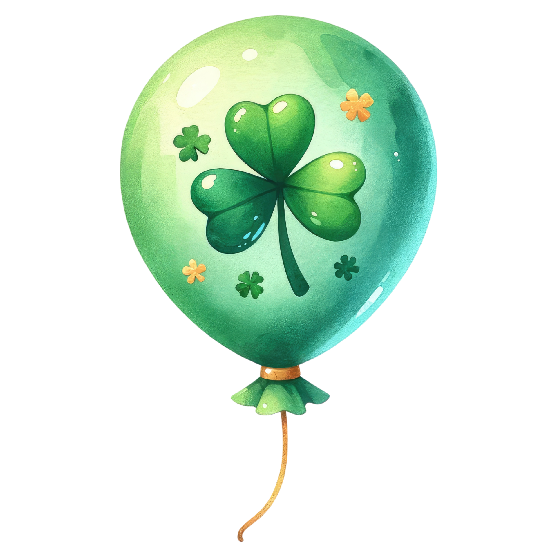 AI generated Green Clover Balloon for St. Patrick's Day Celebration 36731455 PNG